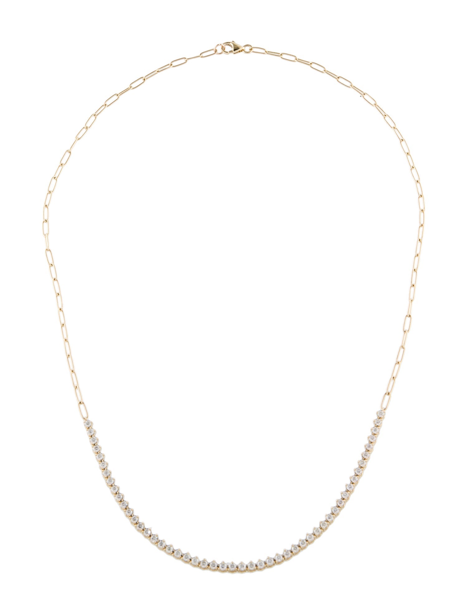 Necklace 14K 1.12ctw Diamond Collar Necklace - 14K Yellow Gold Collar ...