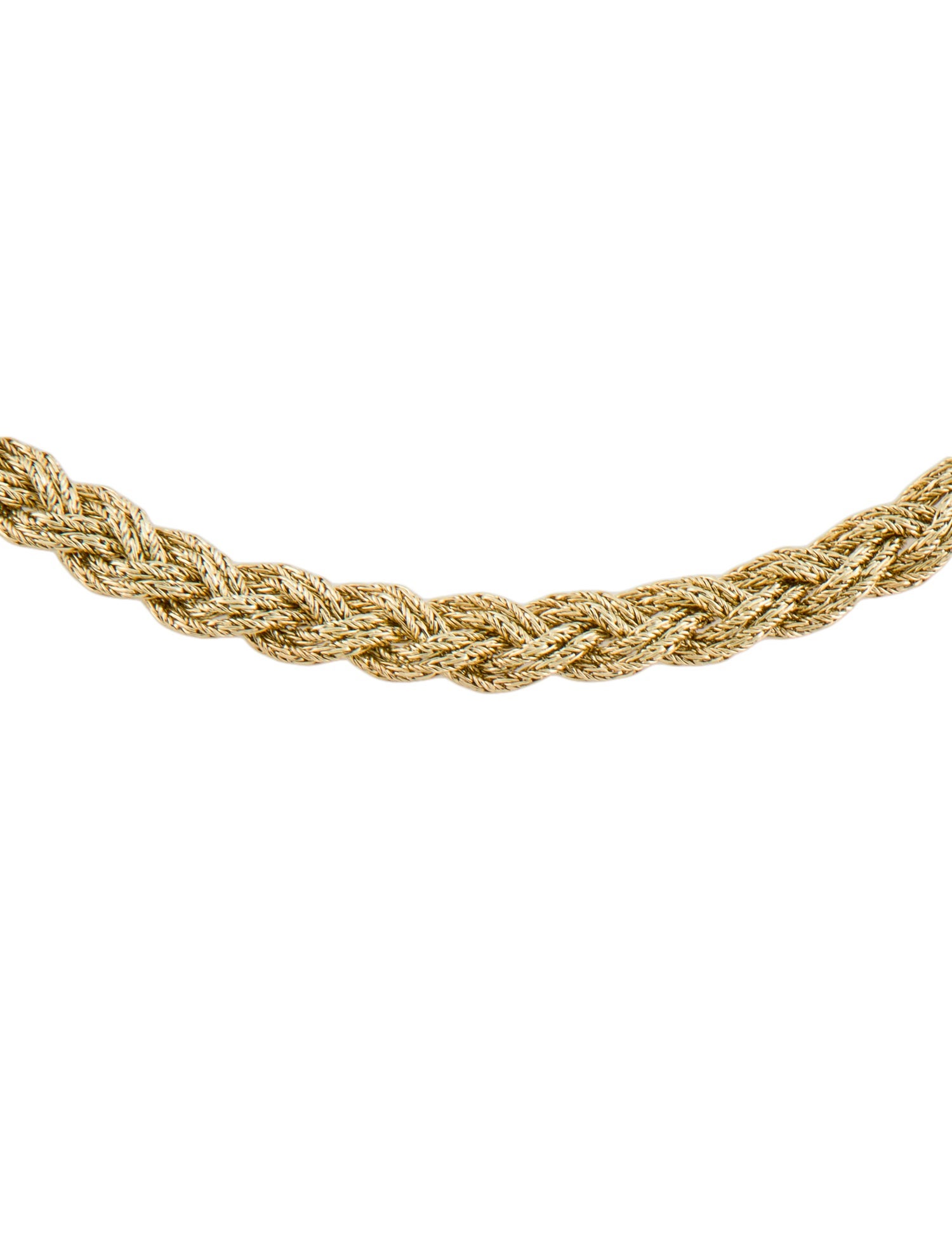 Necklace 14K Woven Serpentine Chain Necklace - 14K Yellow Gold Chain ...