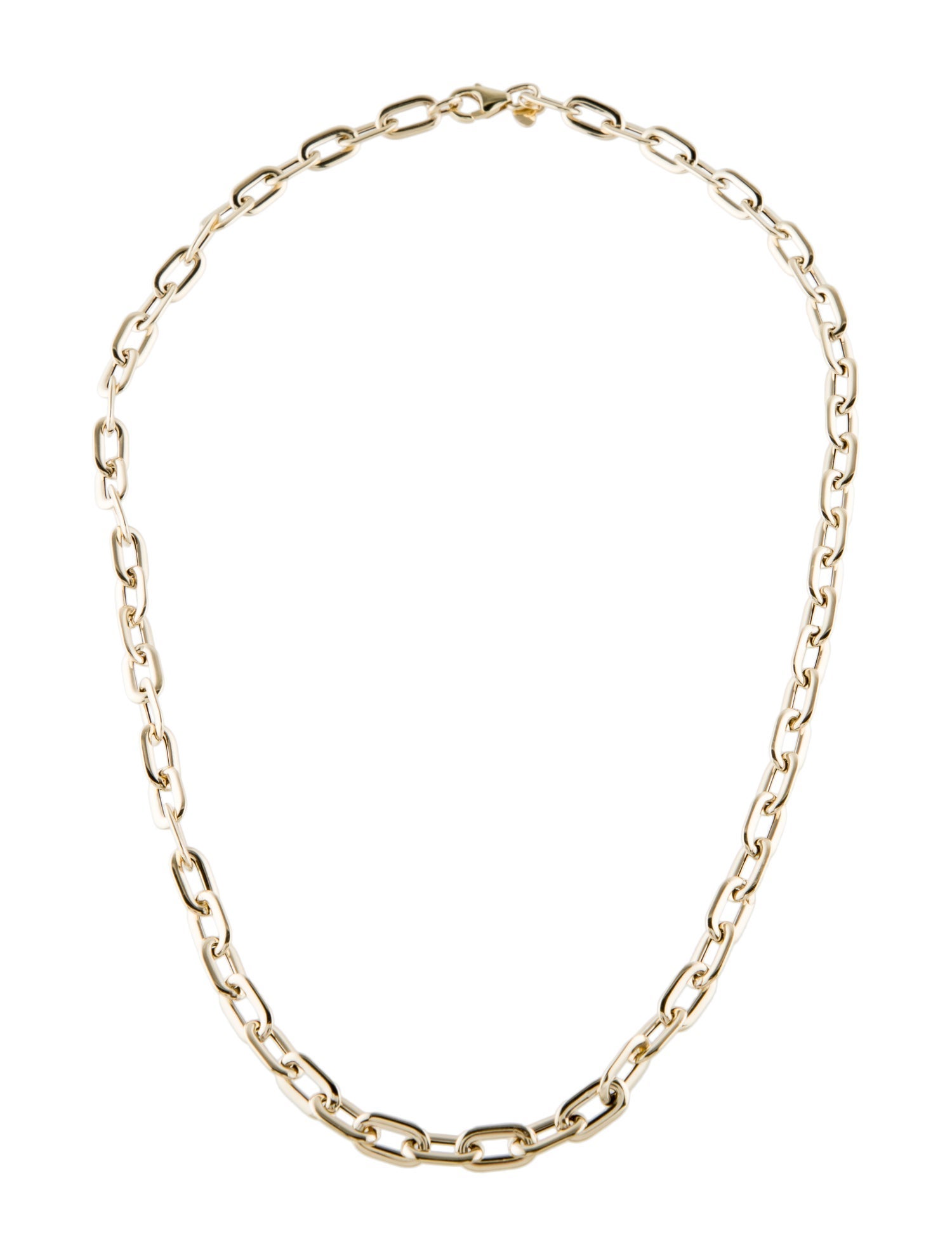 Necklace 14K Hallow Link Chain Necklace - 14K Yellow Gold Chain ...