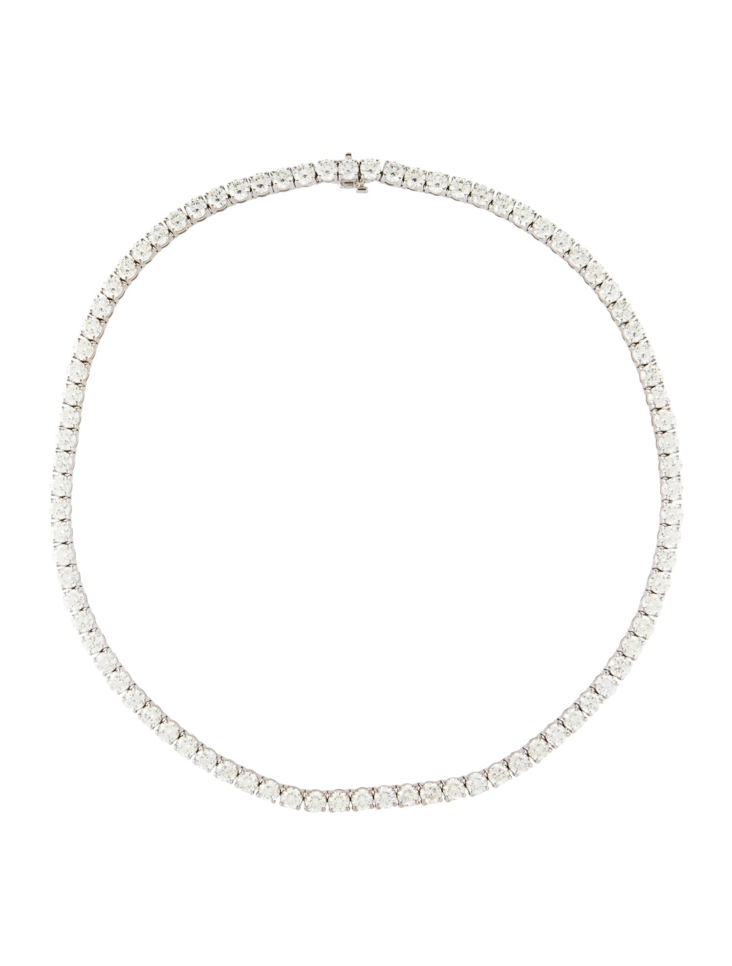 Necklace 14K 41.65ctw Diamond Tennis Collar Necklace - Rhodium-Plated ...