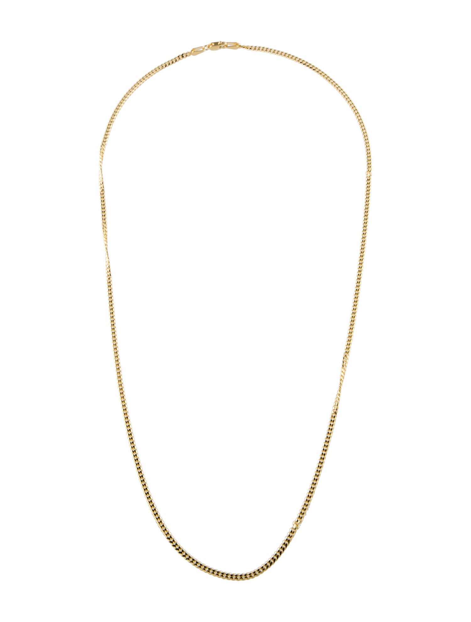 Necklace 18K Mini Cuban Chain Necklace - 18K Yellow Gold Chain ...