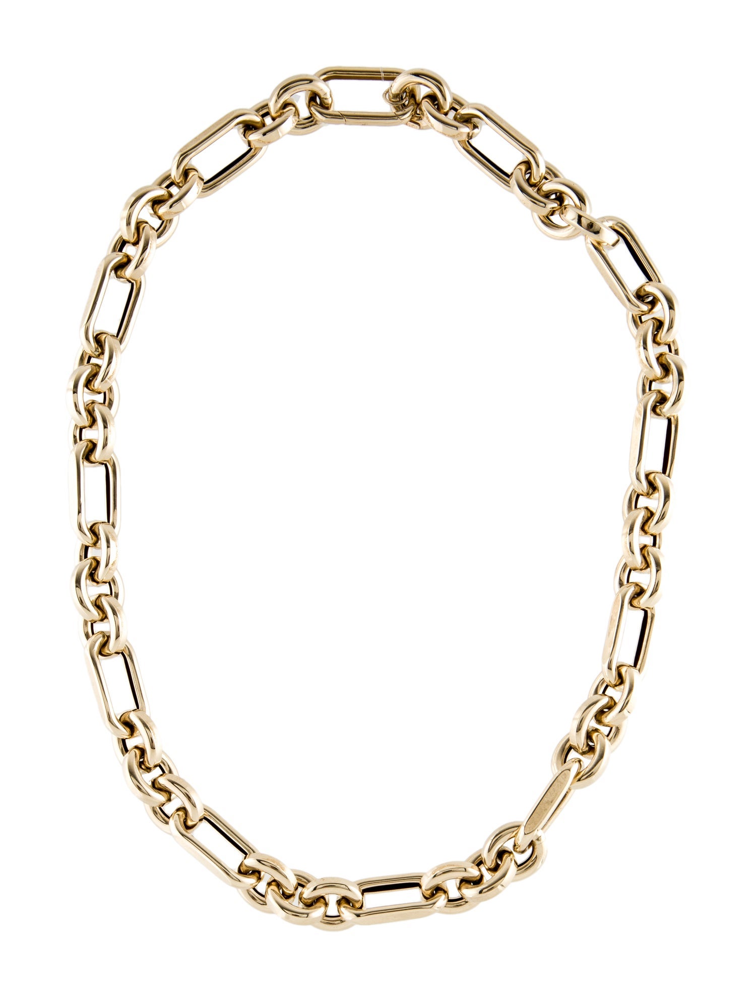 Necklace 14K Round & Oval Link Chain Necklace - 14K Yellow Gold Chain ...