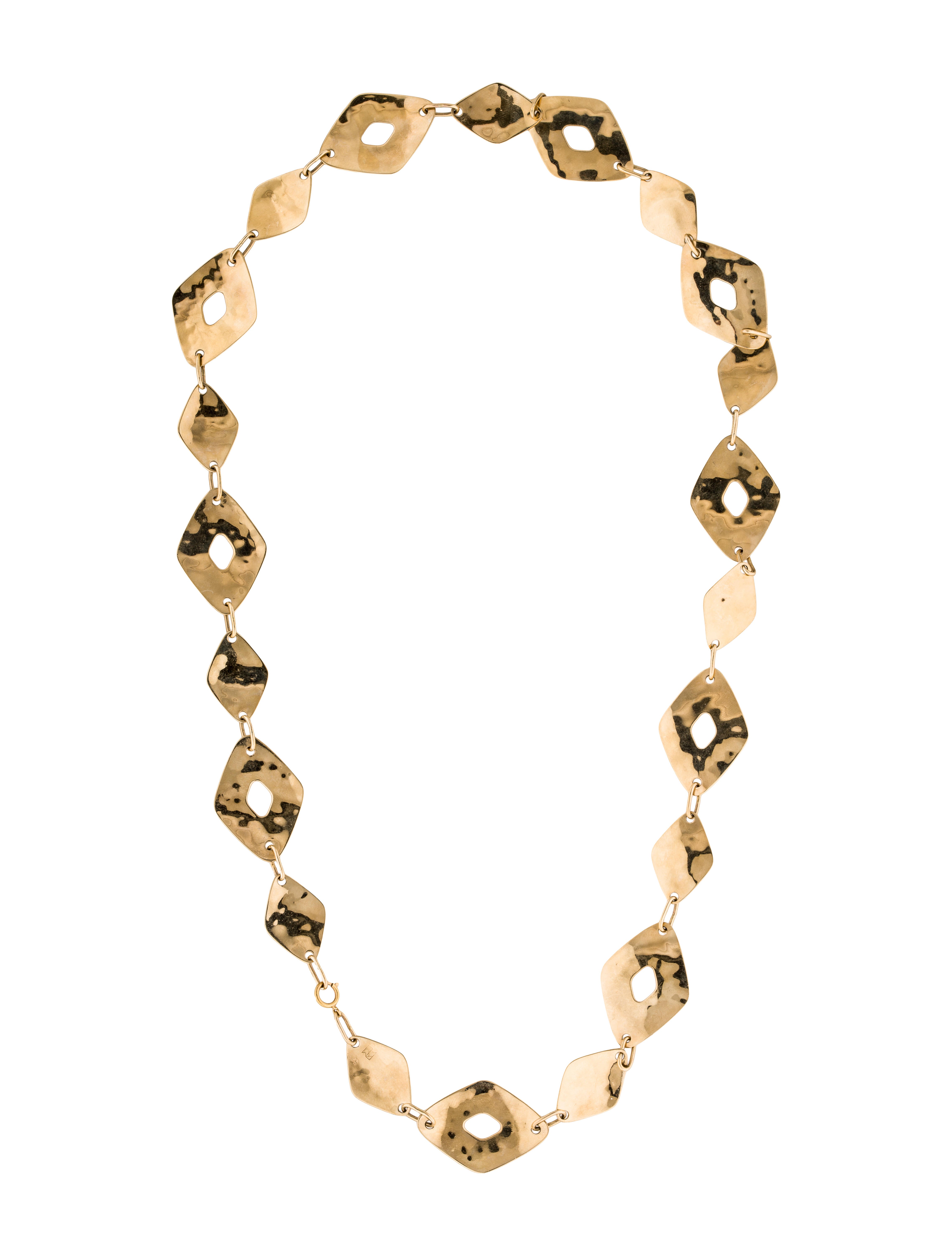 Necklace 14K Geometric Flat Chain Necklace - Necklaces - NECKL24389 ...