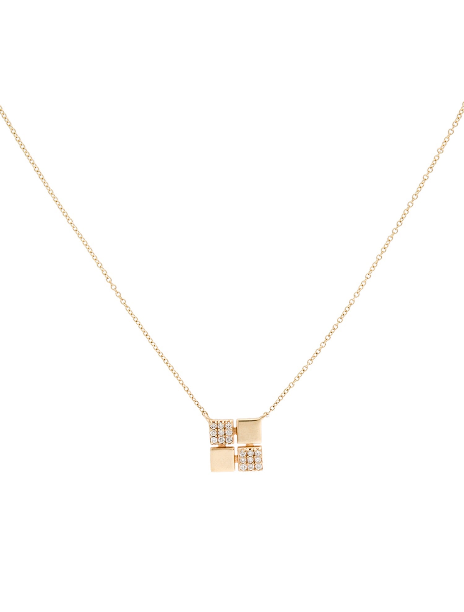 Dana Rebecca Designs 14K Diamond Bar Pendant Necklace - 14K Yellow Gold ...