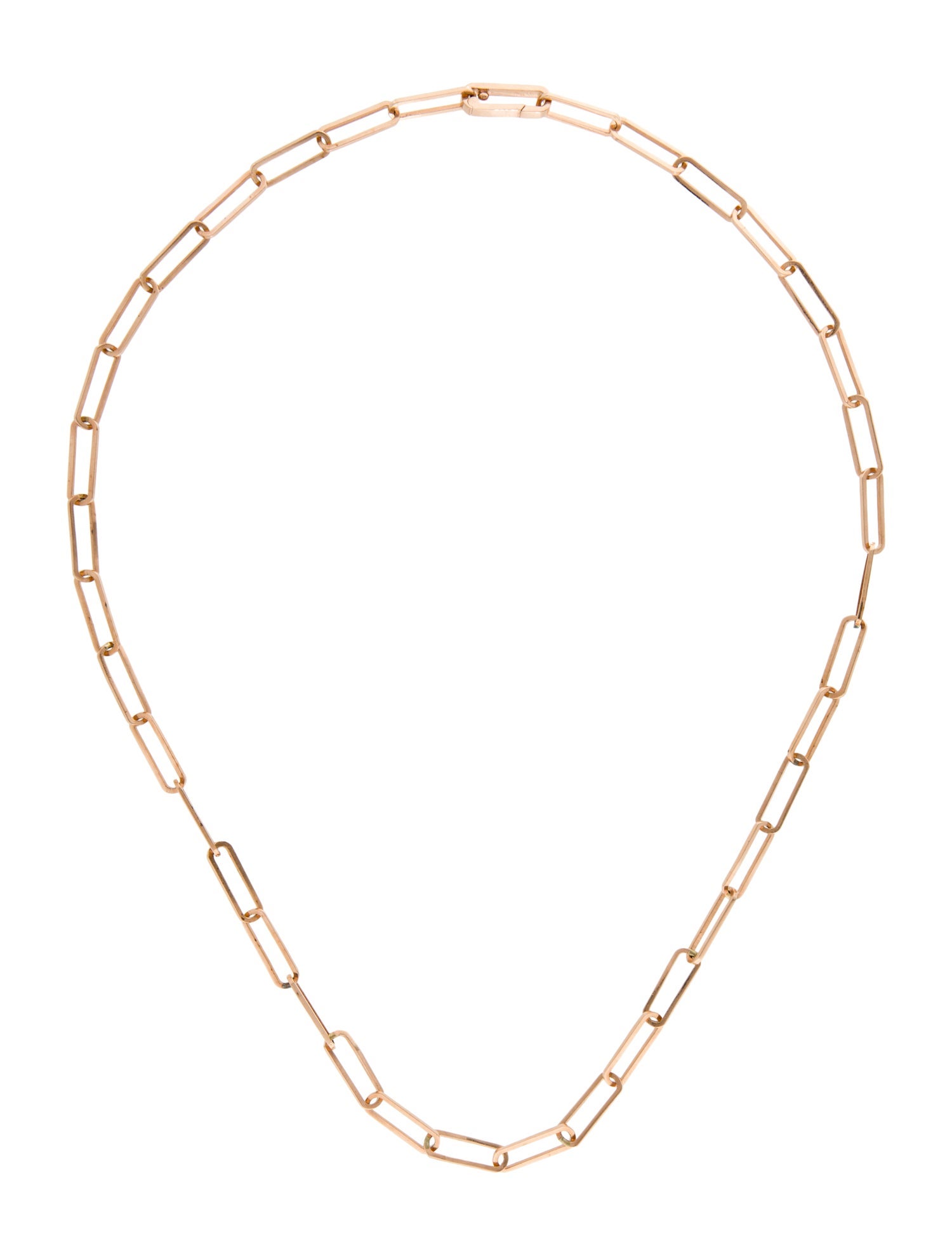Necklace 14K Paperclip Chain Necklace - 14K Yellow Gold Chain ...