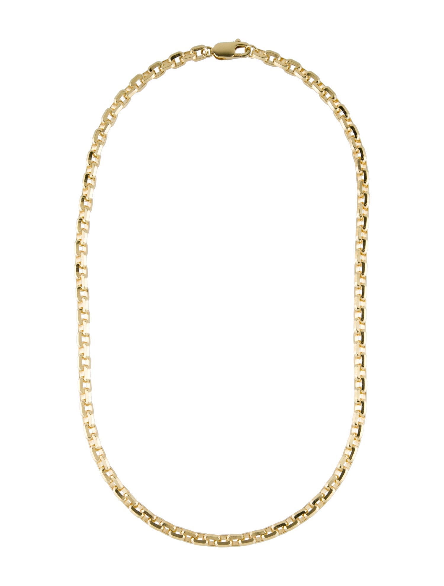 Necklace 14K Cable Link Chain Necklace - 14K Yellow Gold Chain ...