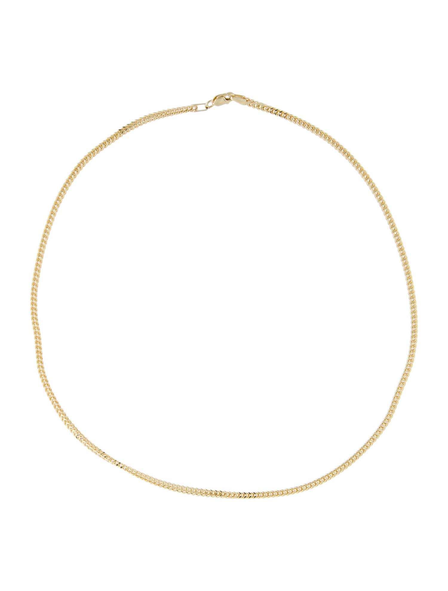 Necklace 14K Franco Link Chain Necklace - 14K Yellow Gold Chain ...