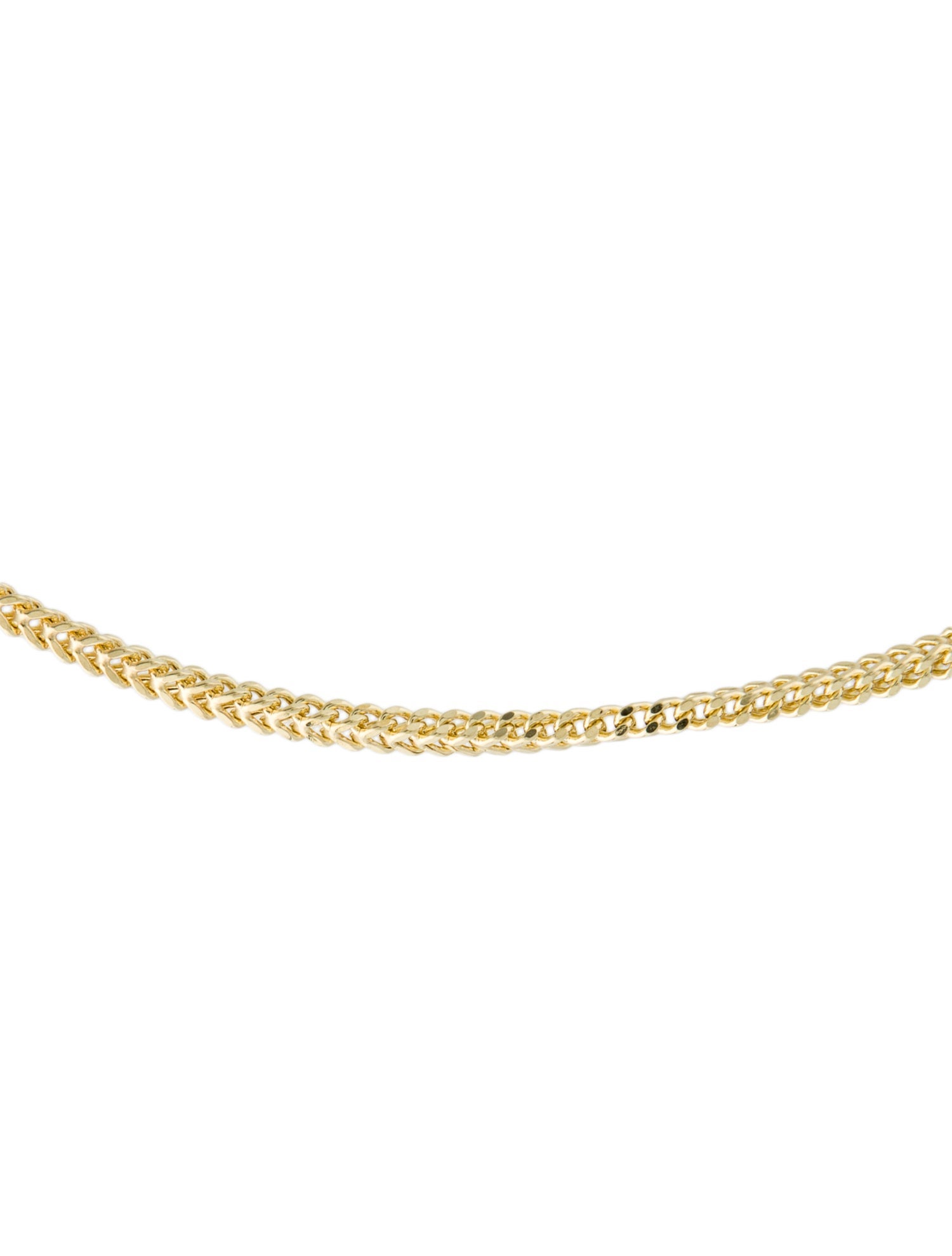 Necklace 14K Franco Link Chain Necklace - 14K Yellow Gold Chain ...