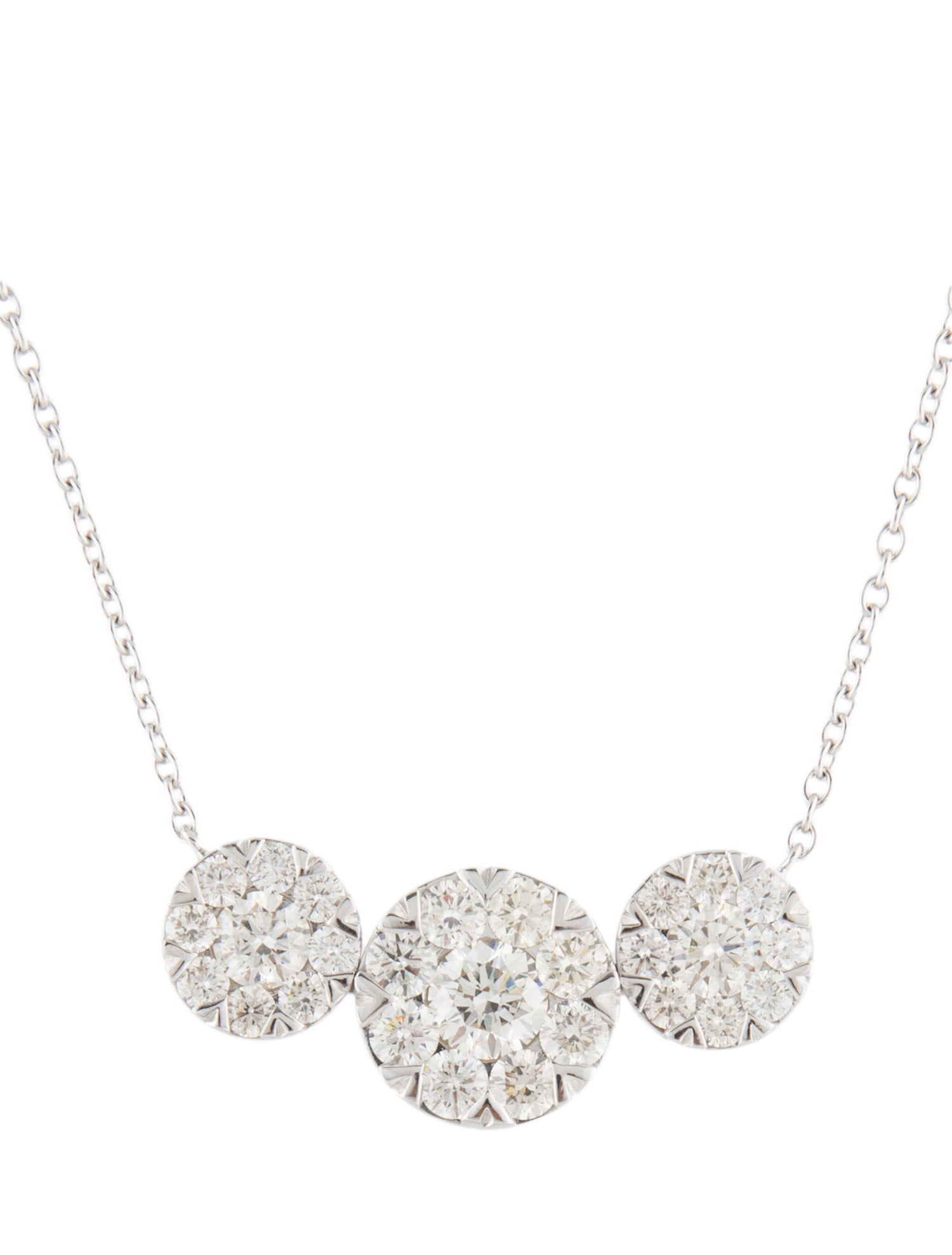 Necklace 18K Tourmaline & Diamond Collar Necklace - 18K White Gold ...