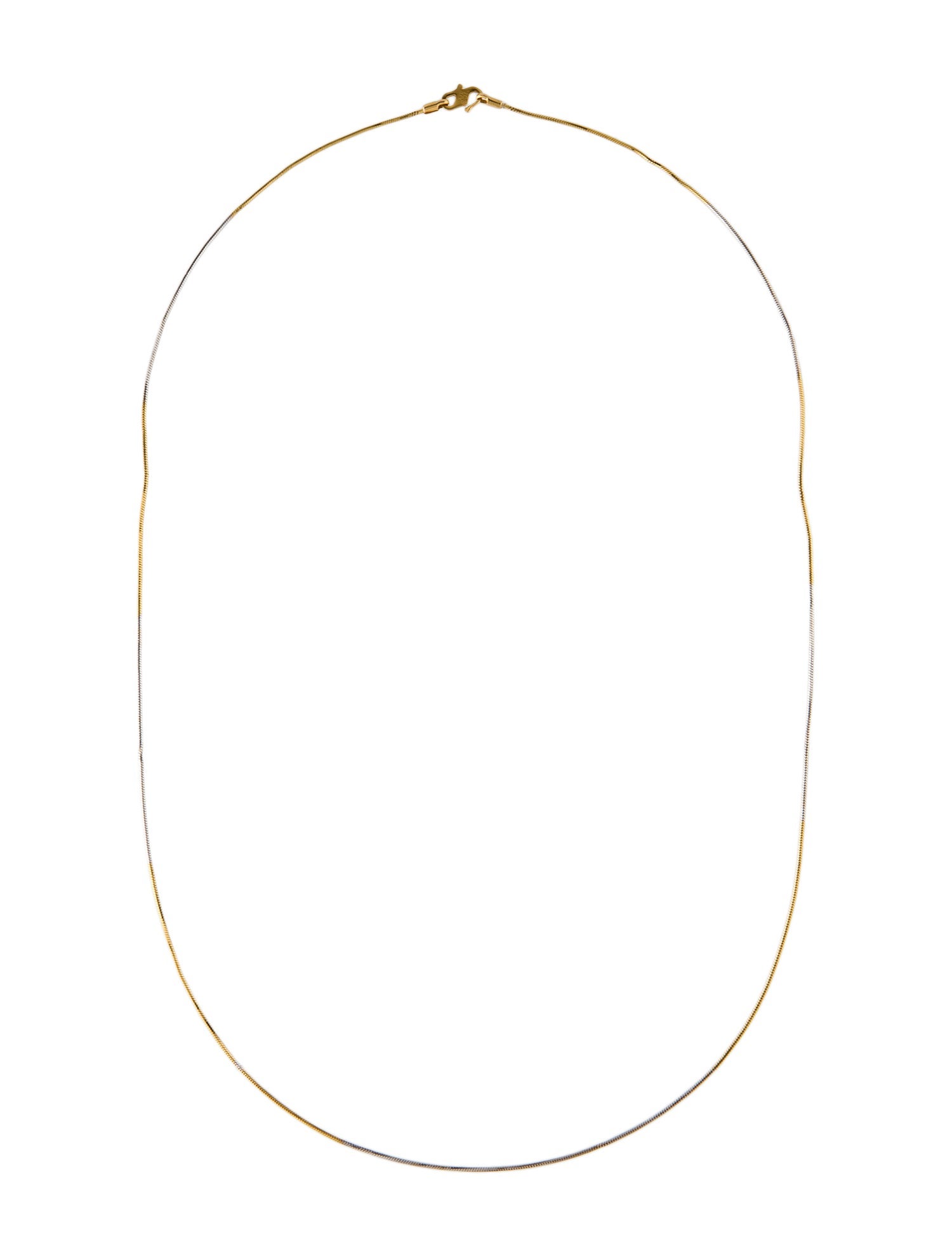 Necklace 21K Two-Tone Chain Necklace - 21K Yellow Gold Chain, Necklaces ...