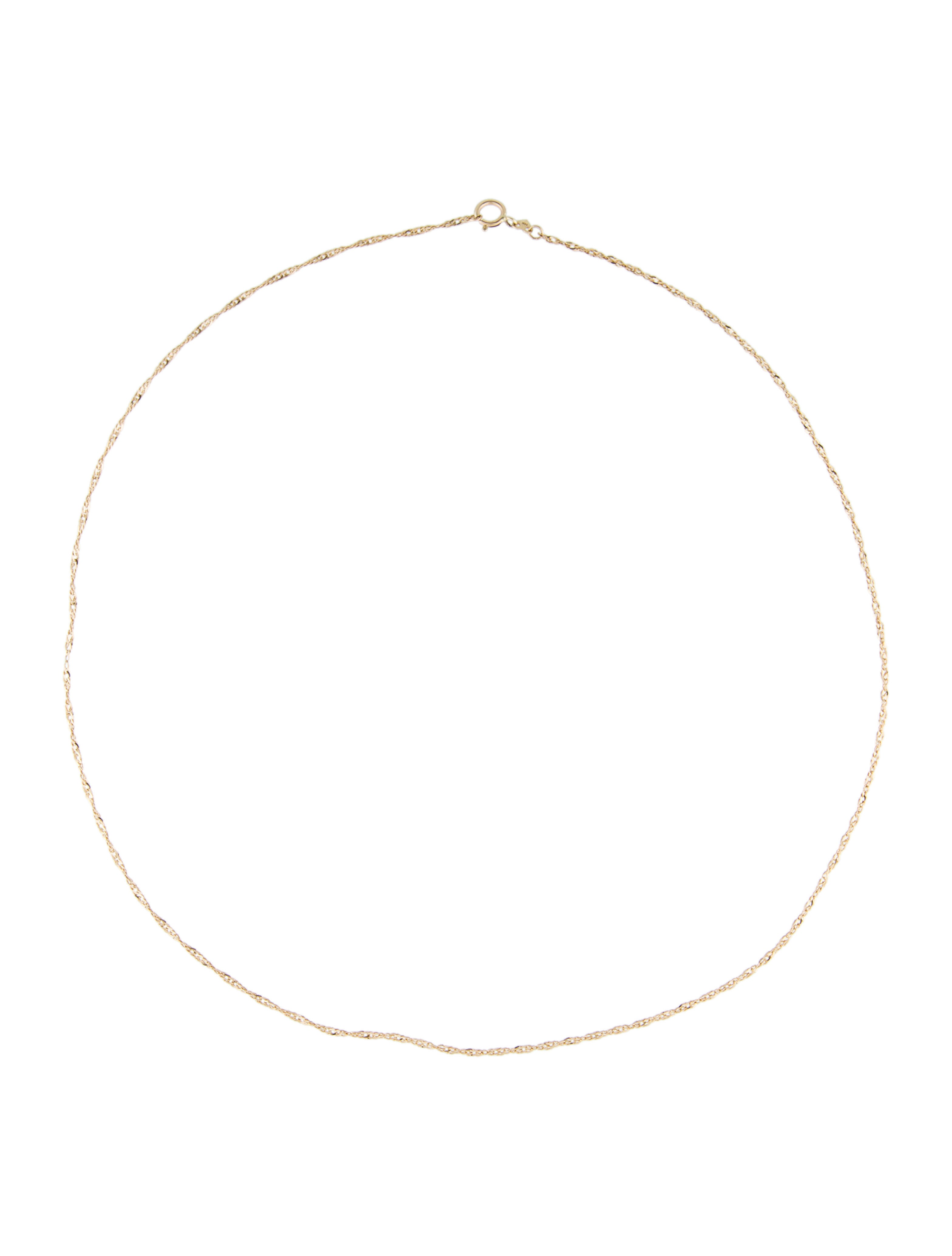 Necklace 14K Rope Chain Necklace - 14K Yellow Gold Chain, Necklaces ...