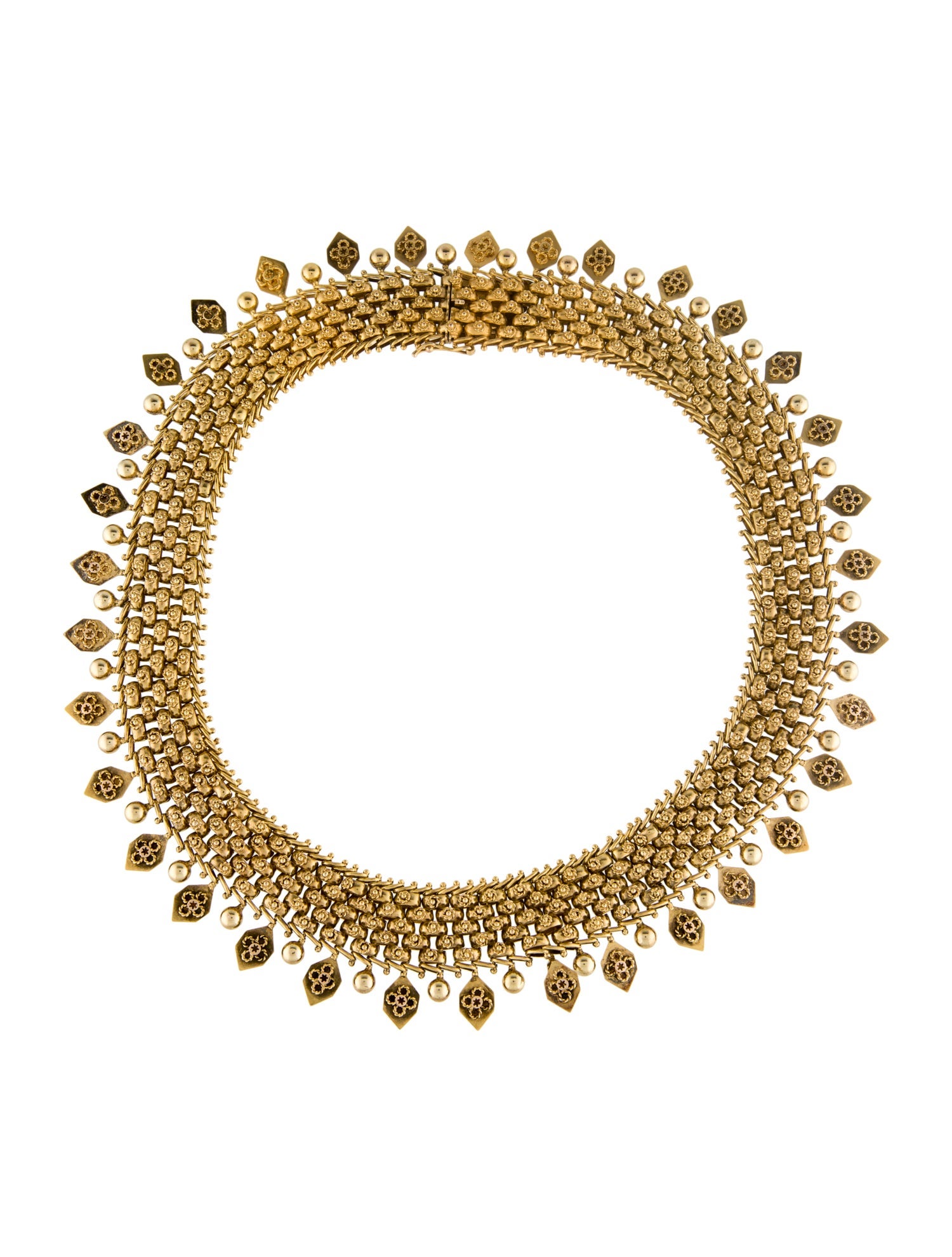 Necklace 18K Link Collar Necklace - 18K Yellow Gold Collar, Necklaces ...