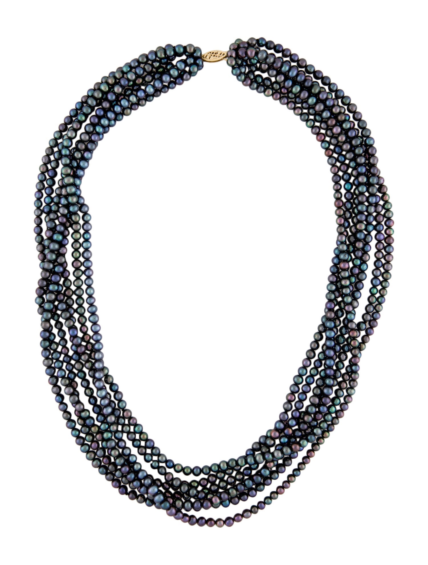 David Yurman Diamond Station Multi-Strand Collar Necklace - 18K Yellow ...