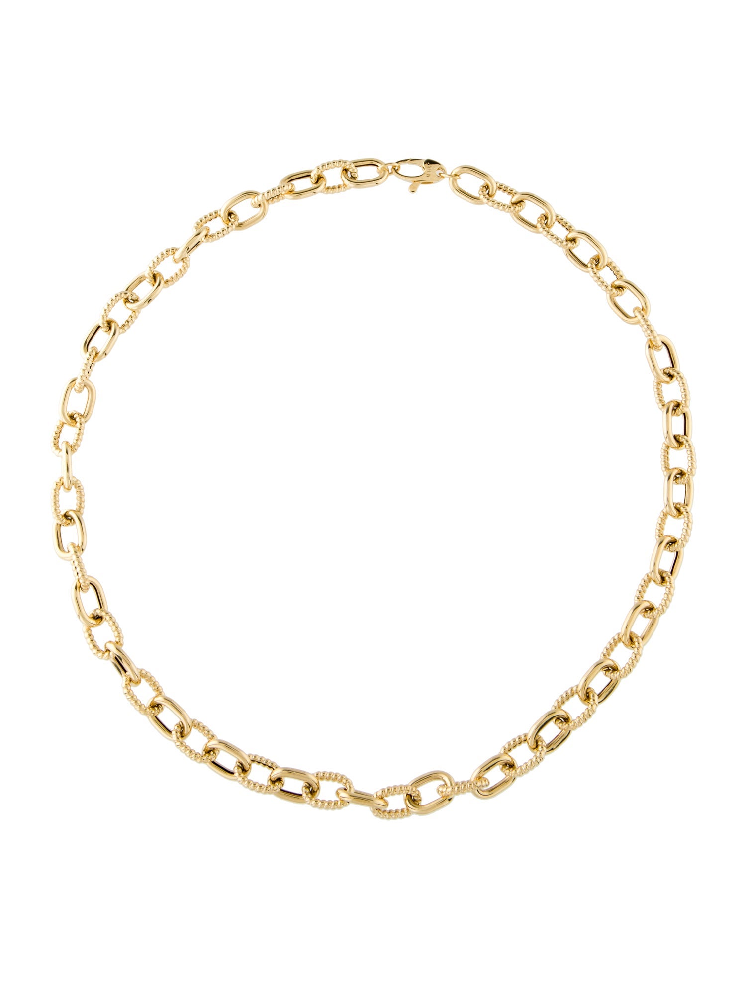 Necklace 14K Oval Link Chain Necklace - 14K Yellow Gold Chain ...