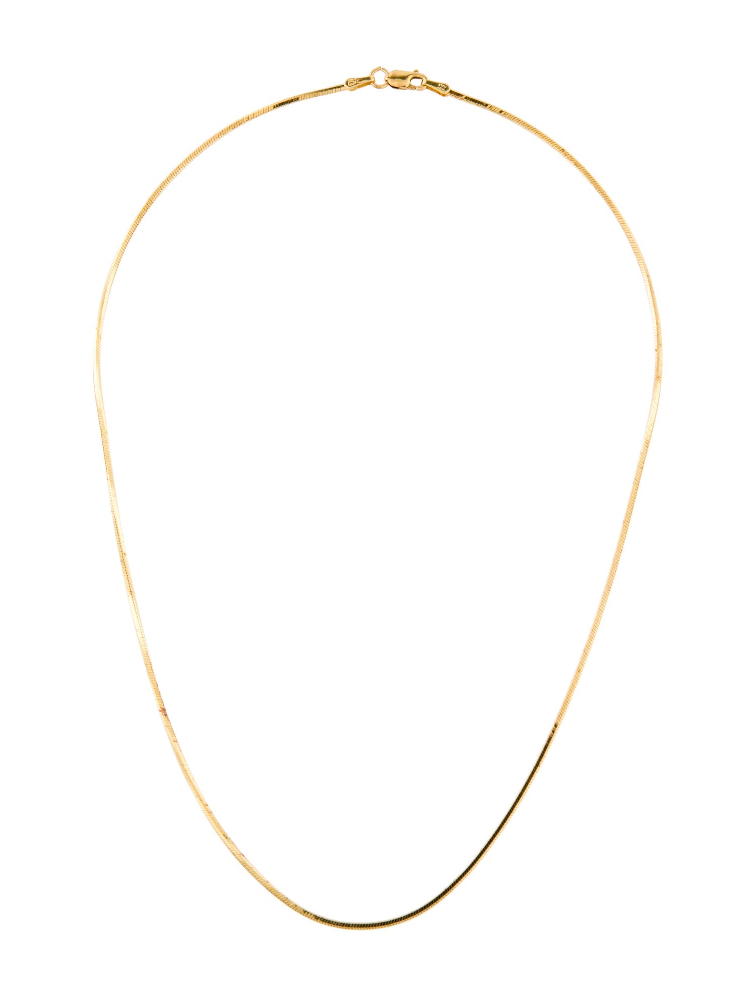 Necklace 18K Snake Chain Necklace - 18K Yellow Gold Chain, Necklaces ...