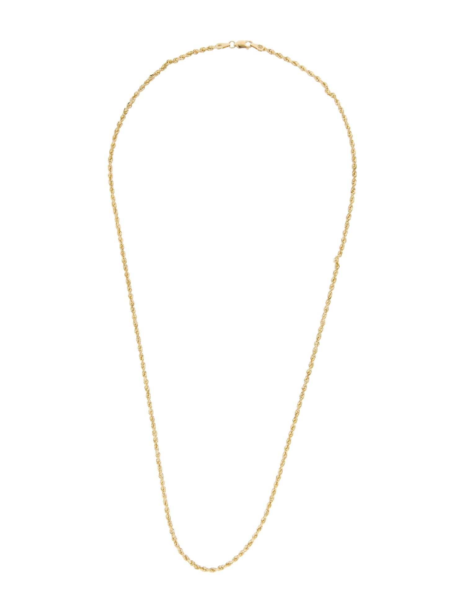Necklace 14K Rope Chain Necklace - 14K Yellow Gold Chain, Necklaces ...