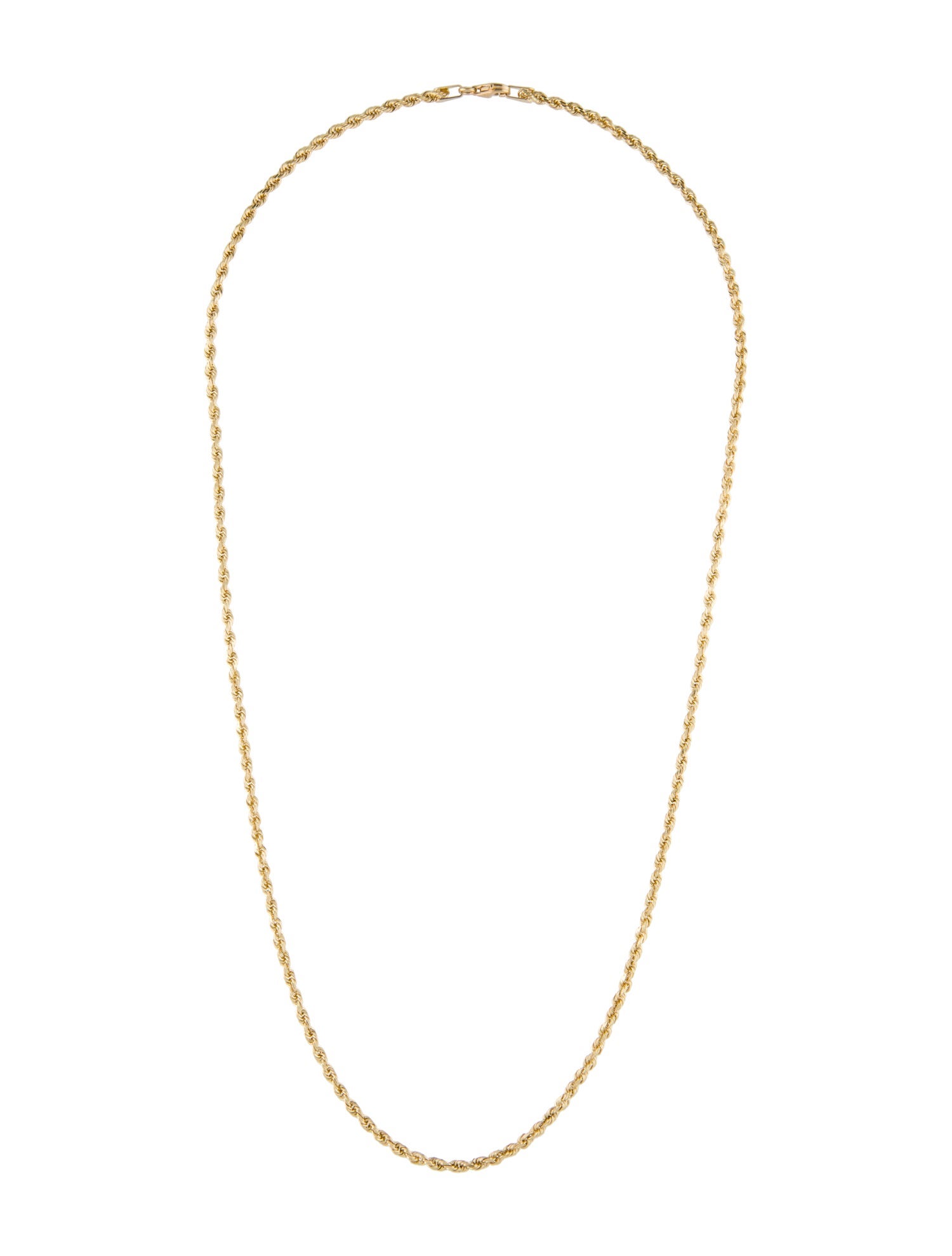 Necklace 14K Rope Chain Necklace - 14K Yellow Gold Chain, Necklaces ...