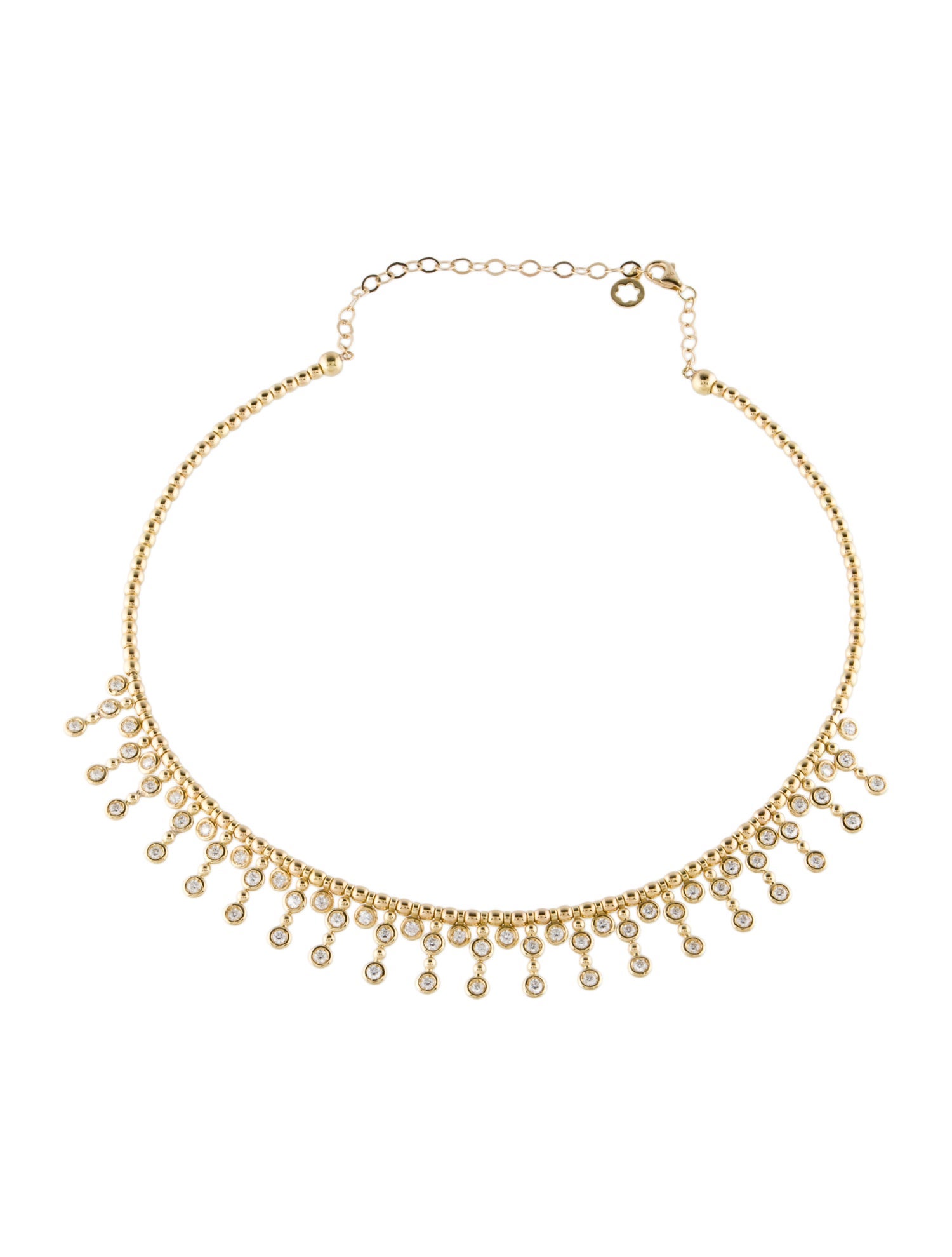 Necklace 18K 1.83ctw Diamond Choker Necklace - 18K Yellow Gold Choker ...