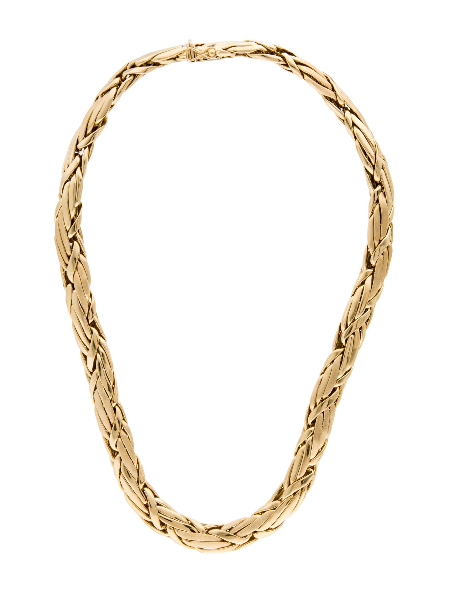 David Yurman Two-Tone Double Wheat Chain - 18K Yellow Gold Collar ...