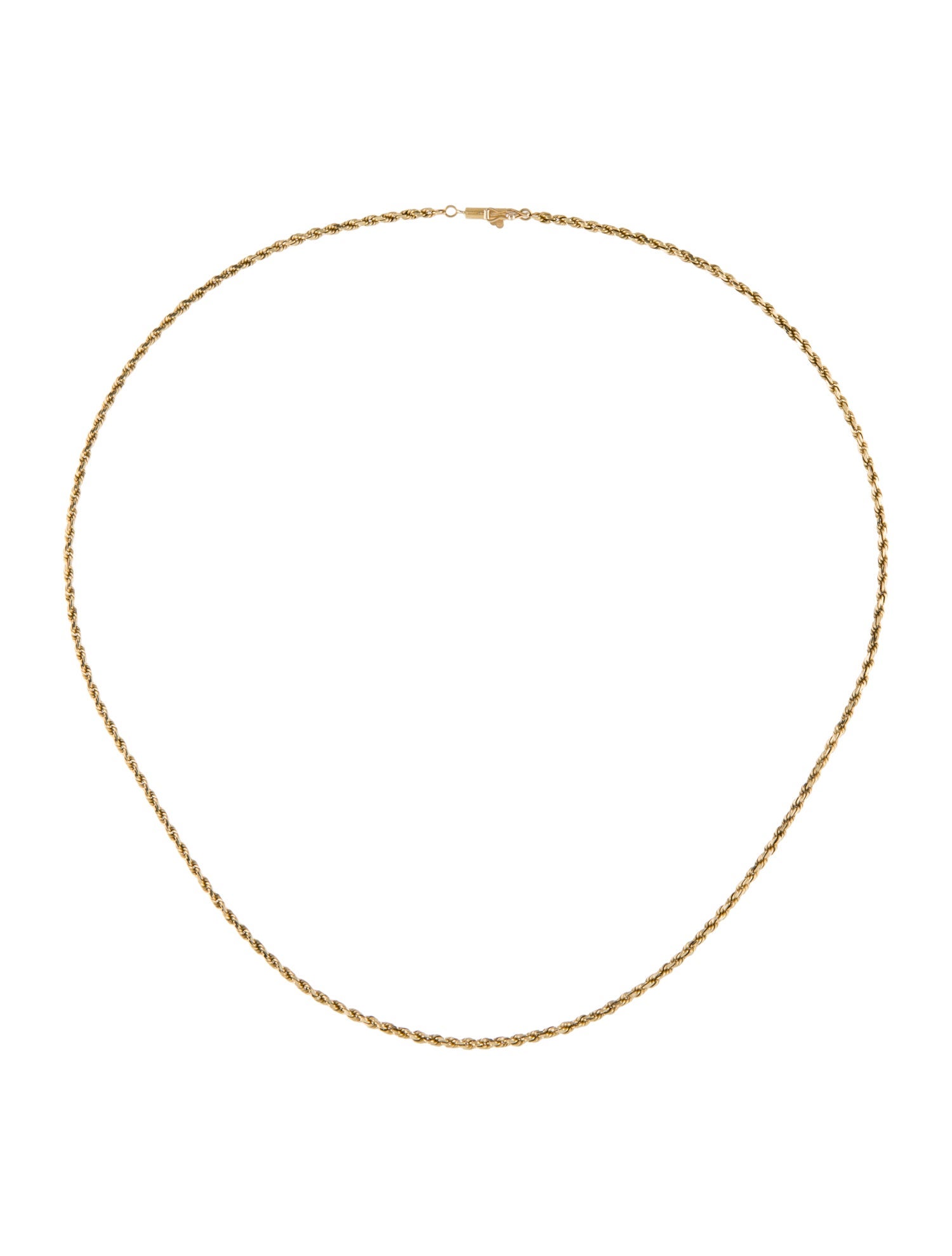 Necklace 14K Rope Chain Necklace - 14K Yellow Gold Chain, Necklaces ...