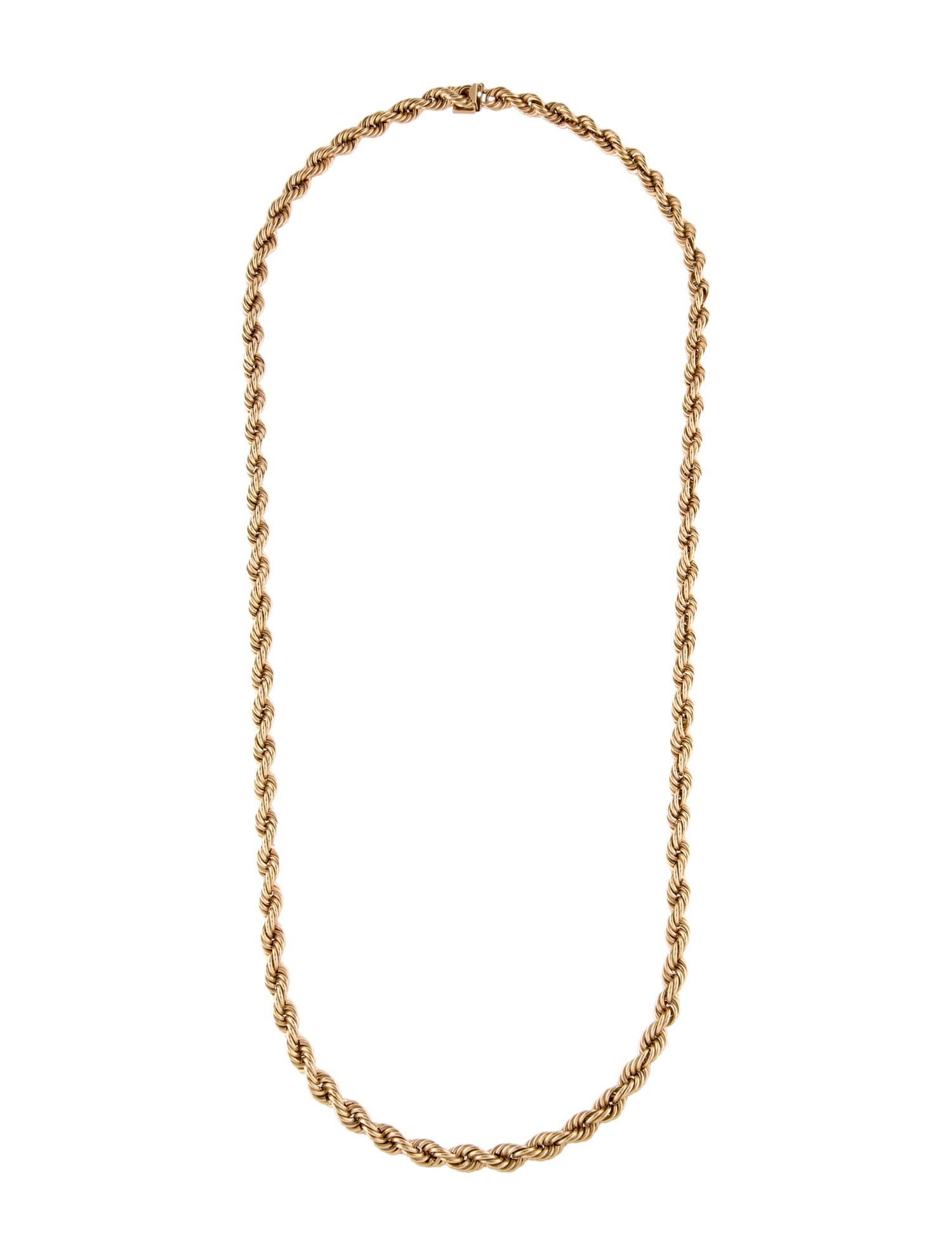 Necklace 14K Rope Chain Necklace - 14K Yellow Gold Chain, Necklaces ...