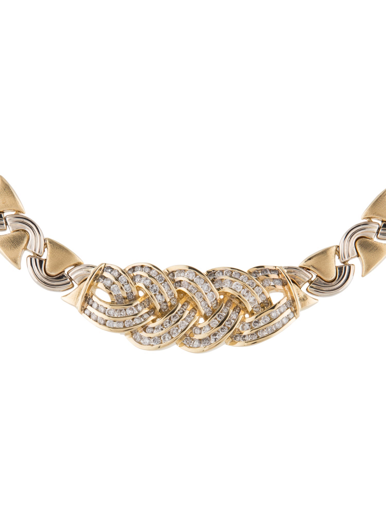 Oscar de la Renta Crystal Jeweled Collar Necklace - Silver-Tone Metal ...