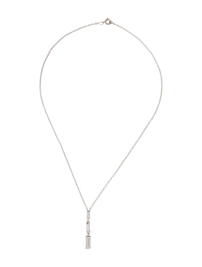 Messika 18K Diamond Move 10th Small Pendant Necklace - Rhodium-Plated 18K White Gold Pendant ...