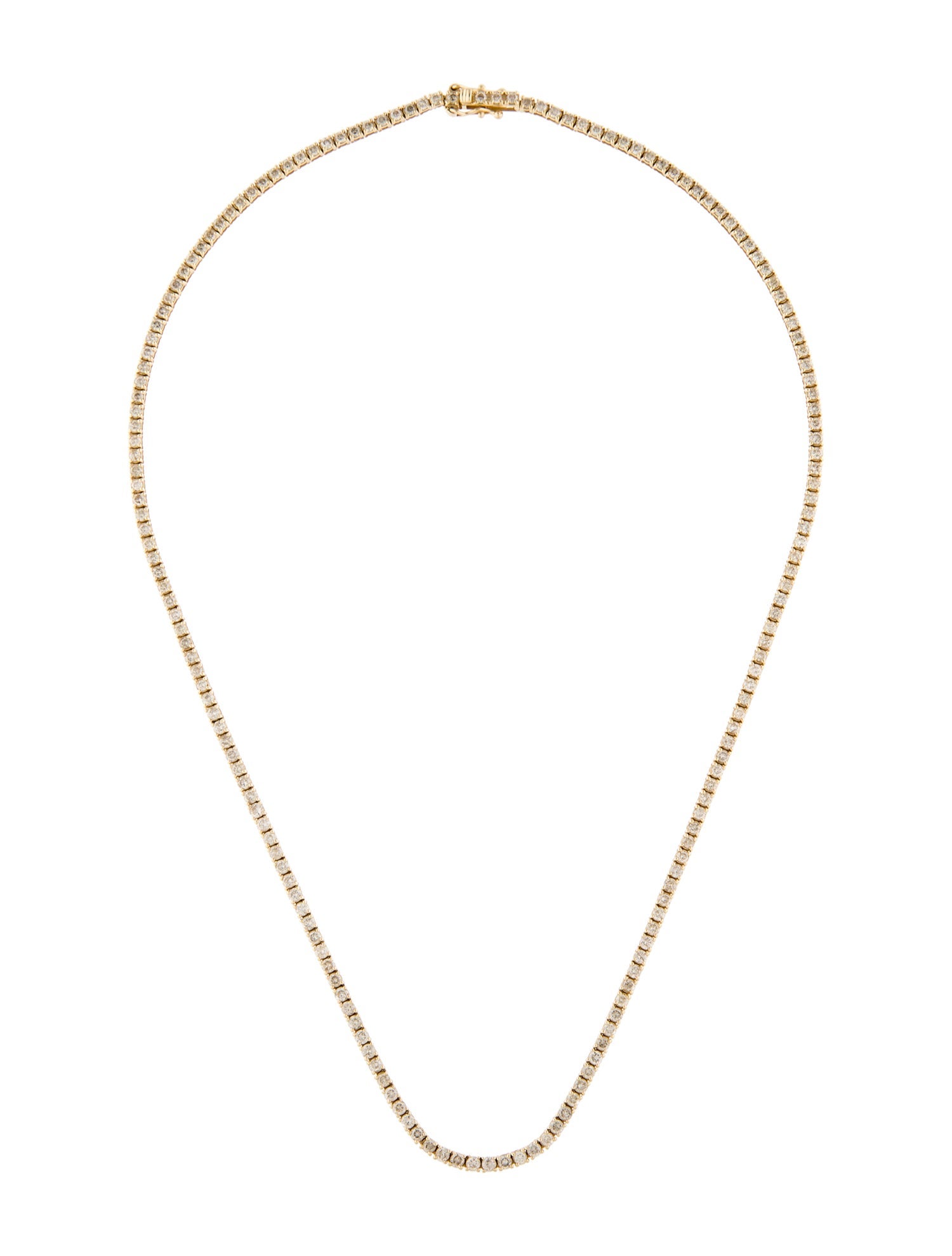 Necklace 14K 4.86ctw Diamond Tennis Necklace - 14K Yellow Gold Chain ...