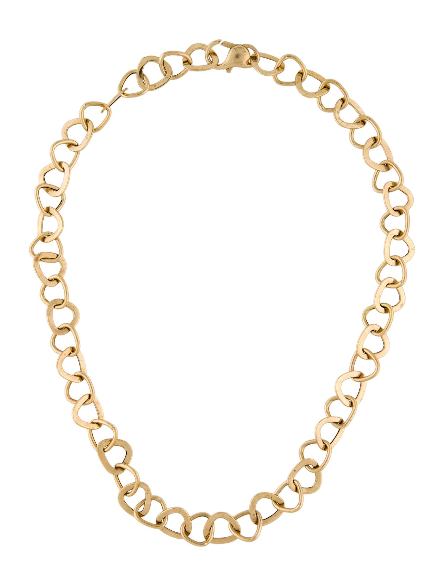 Necklace 14K Triangle Link Chain Necklace - 14K Yellow Gold Chain ...