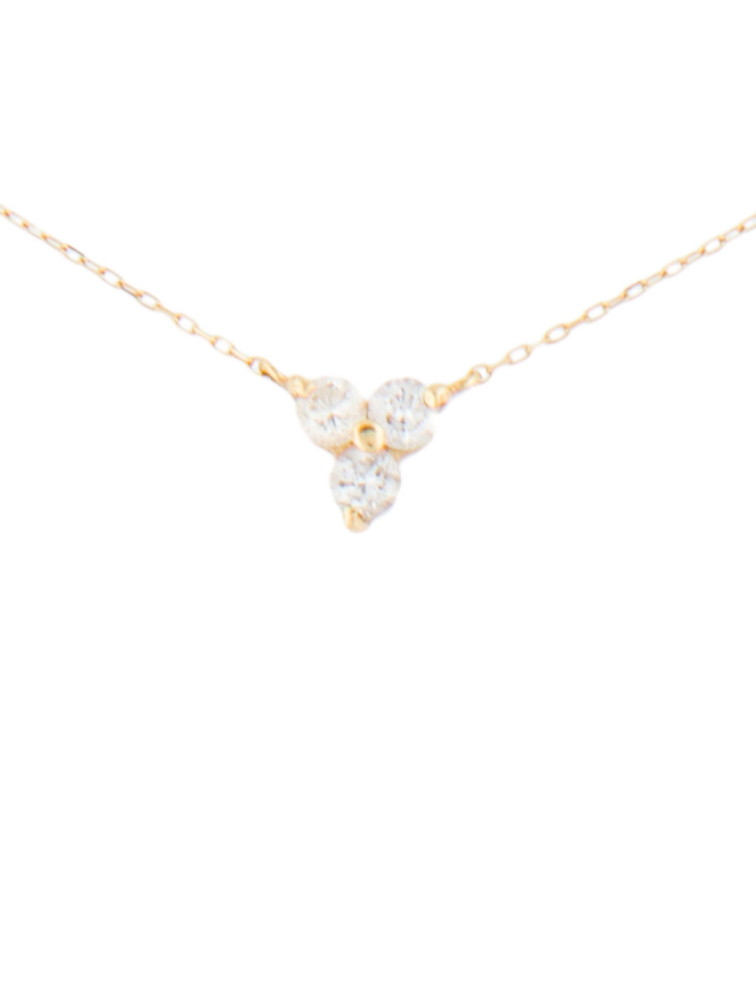 Necklace 18K Diamond Pendant Necklace - 18K Yellow Gold Pendant ...