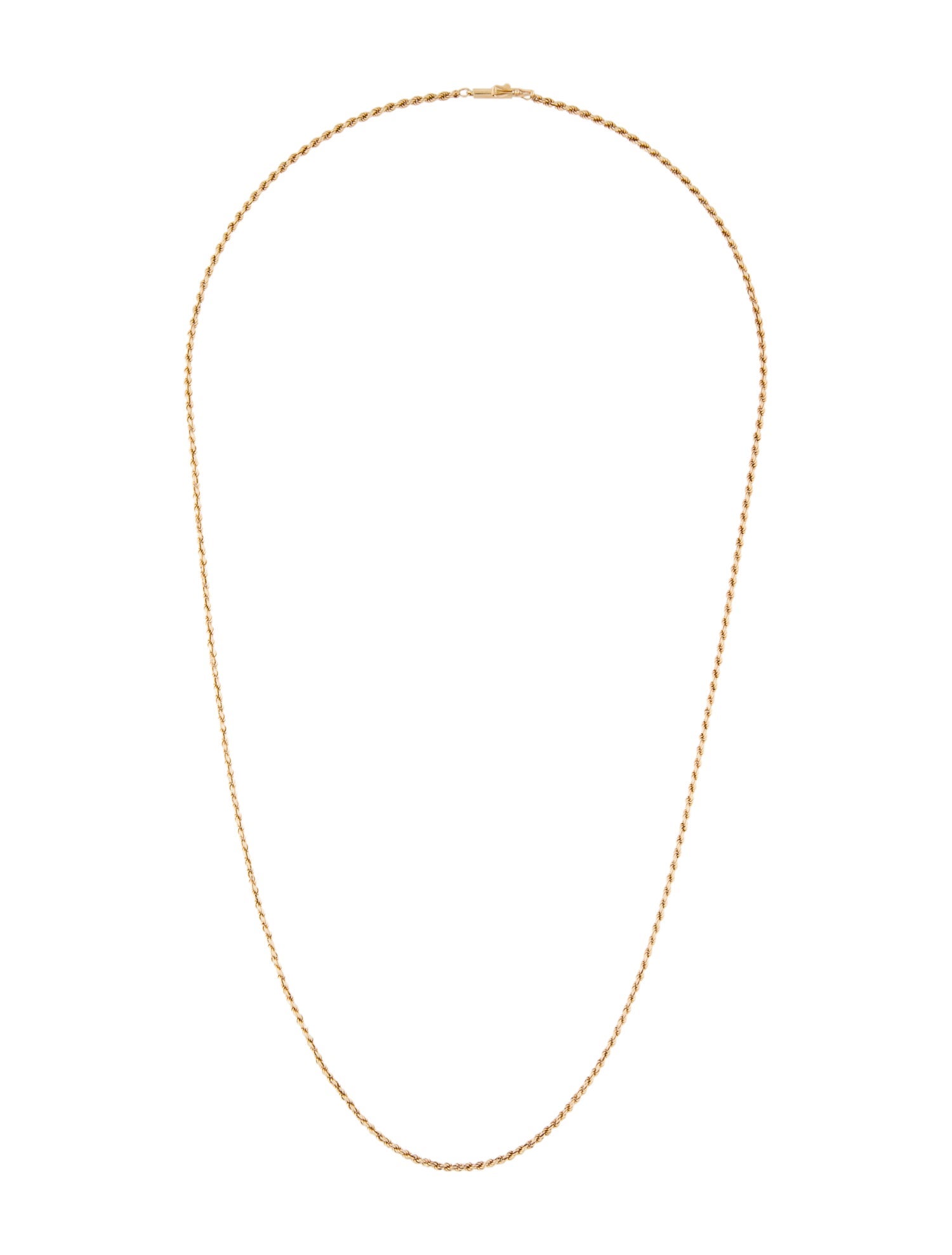 Necklace 14K Rope Chain Necklace - 14K Yellow Gold Chain, Necklaces ...