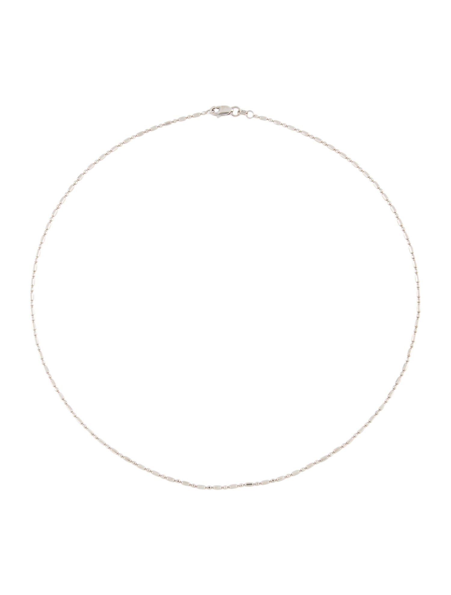 Necklace 14K Ball & Bar Chain Necklace - 14K White Gold Chain, Necklaces - NECKL285012 | The ...