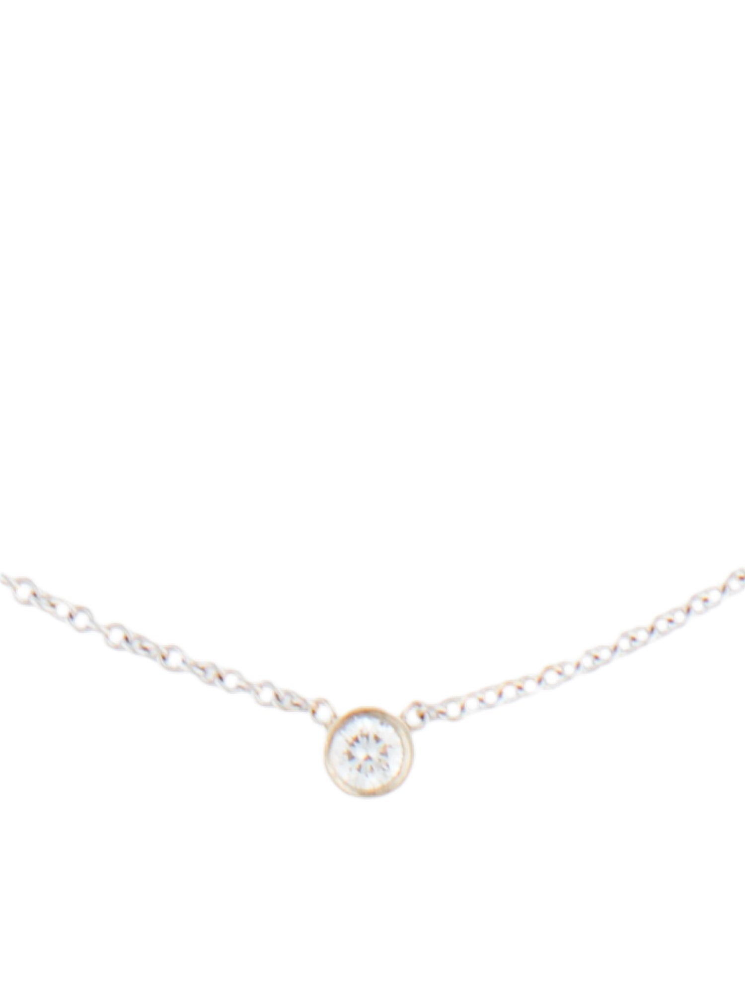 Necklace Bychari 14K Diamond Station Necklace - Rhodium-Plated 14K White Gold Station, Necklaces ...