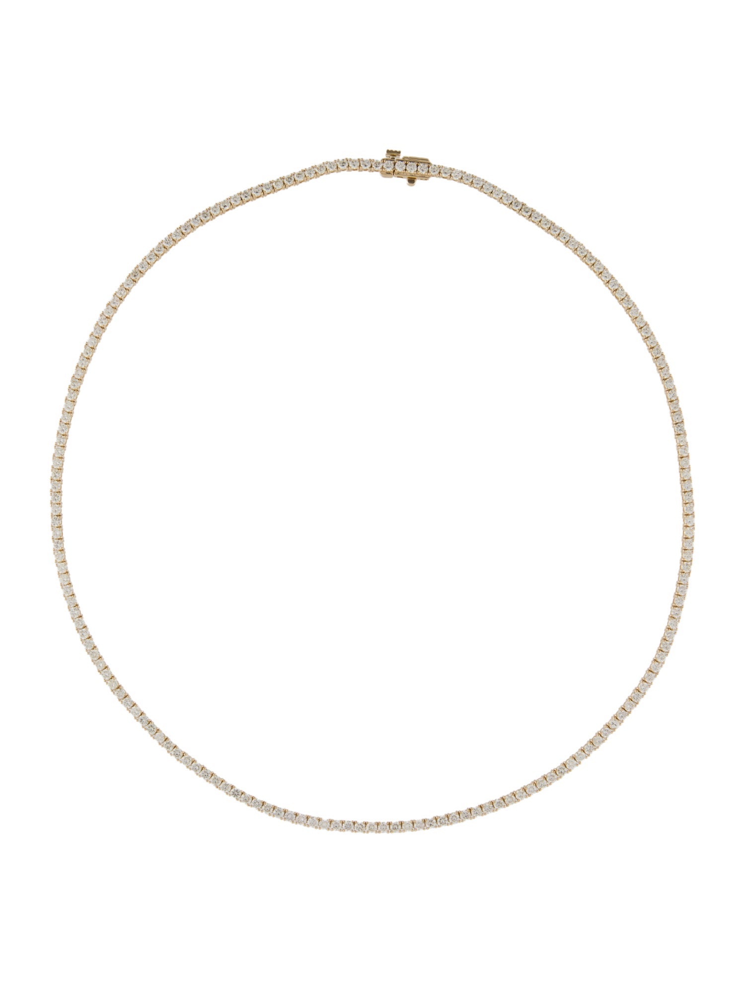 Necklace 14K 6.91ctw Diamond Tennis Link Chain Necklace - Collar ...