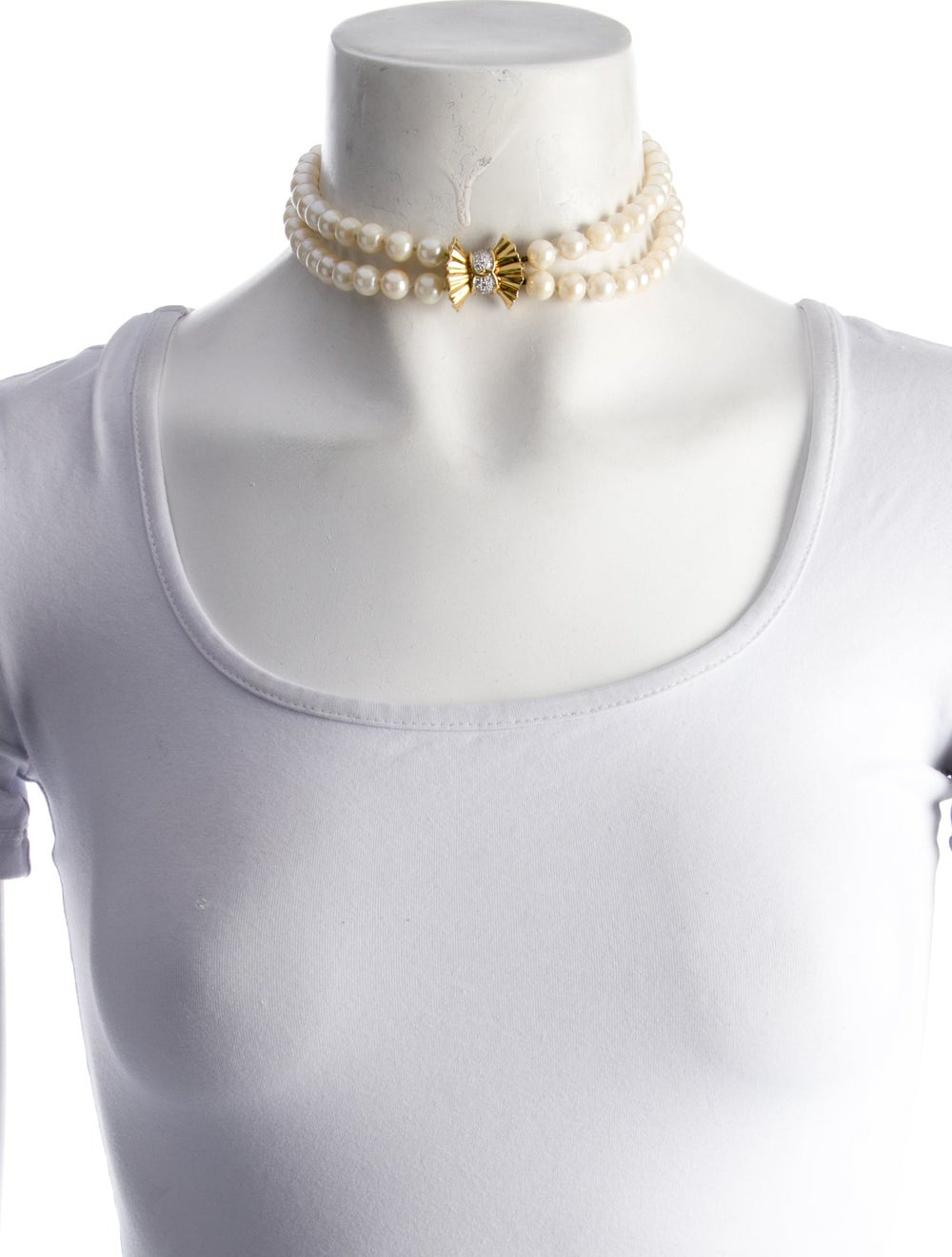 Necklace Two-Tone Pearl Necklace - Bead Strand, Necklaces - NECKL299448 ...