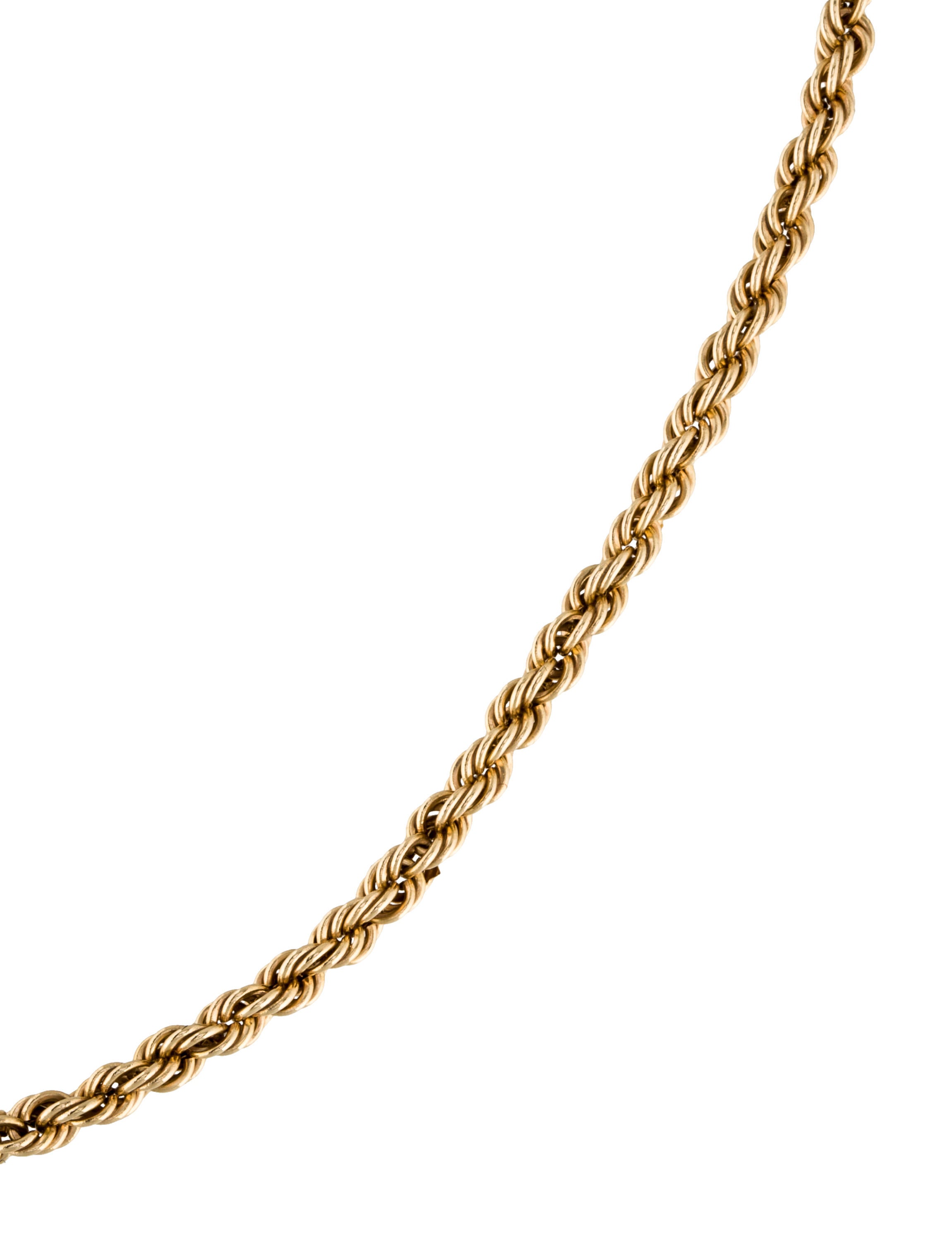 14K Twisted Rope Chain Necklace - Necklaces - NECKL30780 | The RealReal