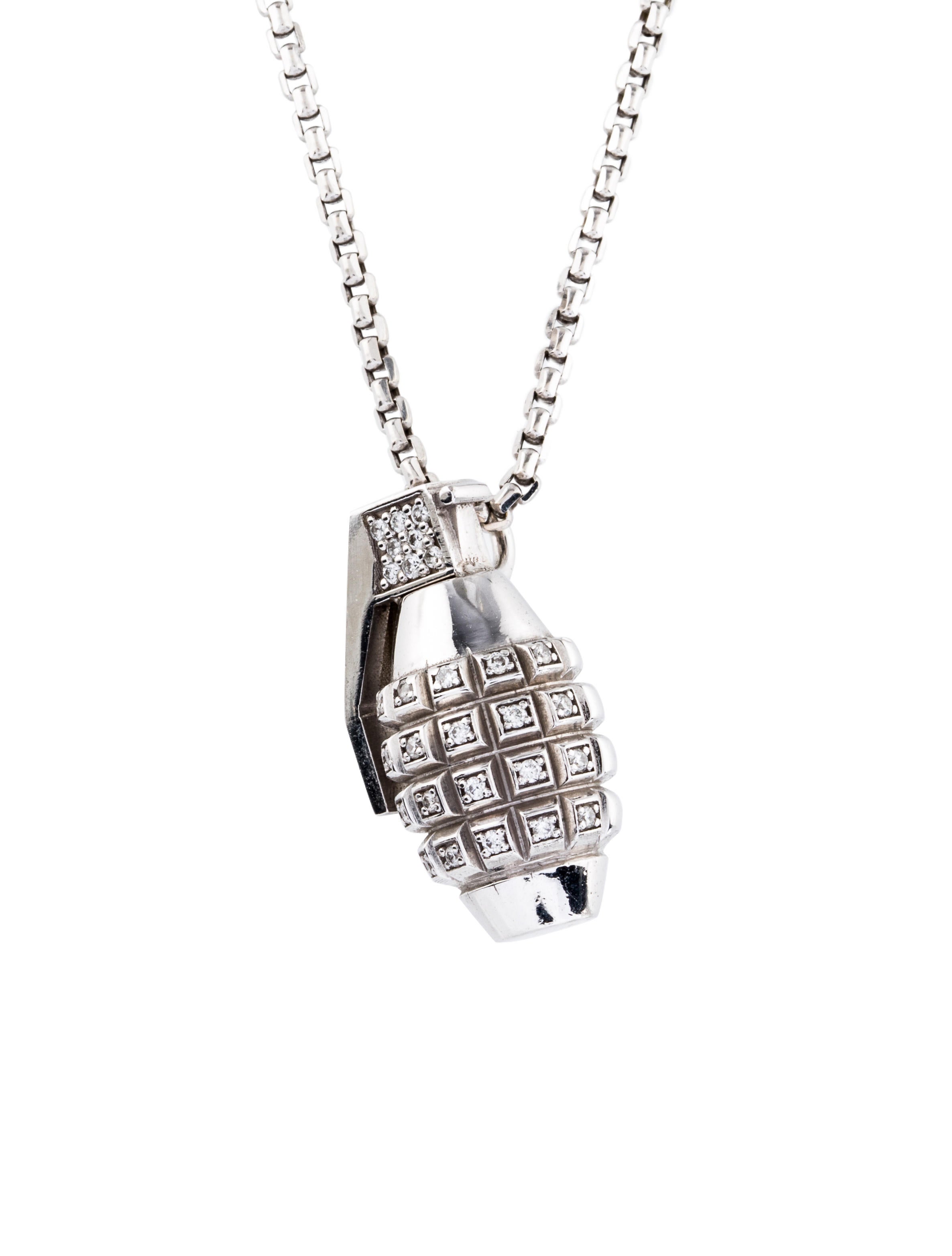 Necklace Jason of Beverly Hills 18K Diamond Grenade Pendant Necklace ...