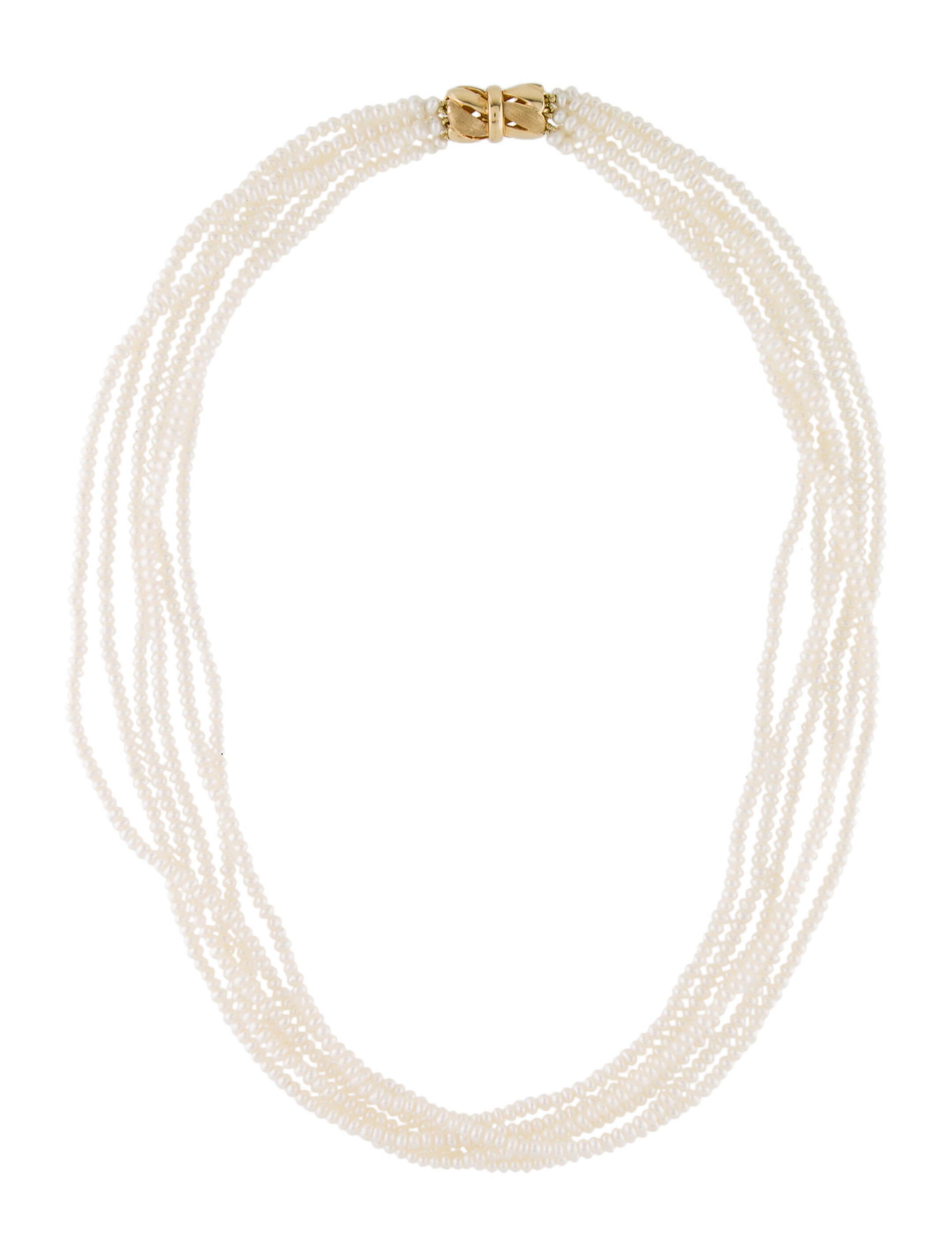 Tiffany & Co. Open Heart Multistrand Necklace - Sterling Silver Collar ...