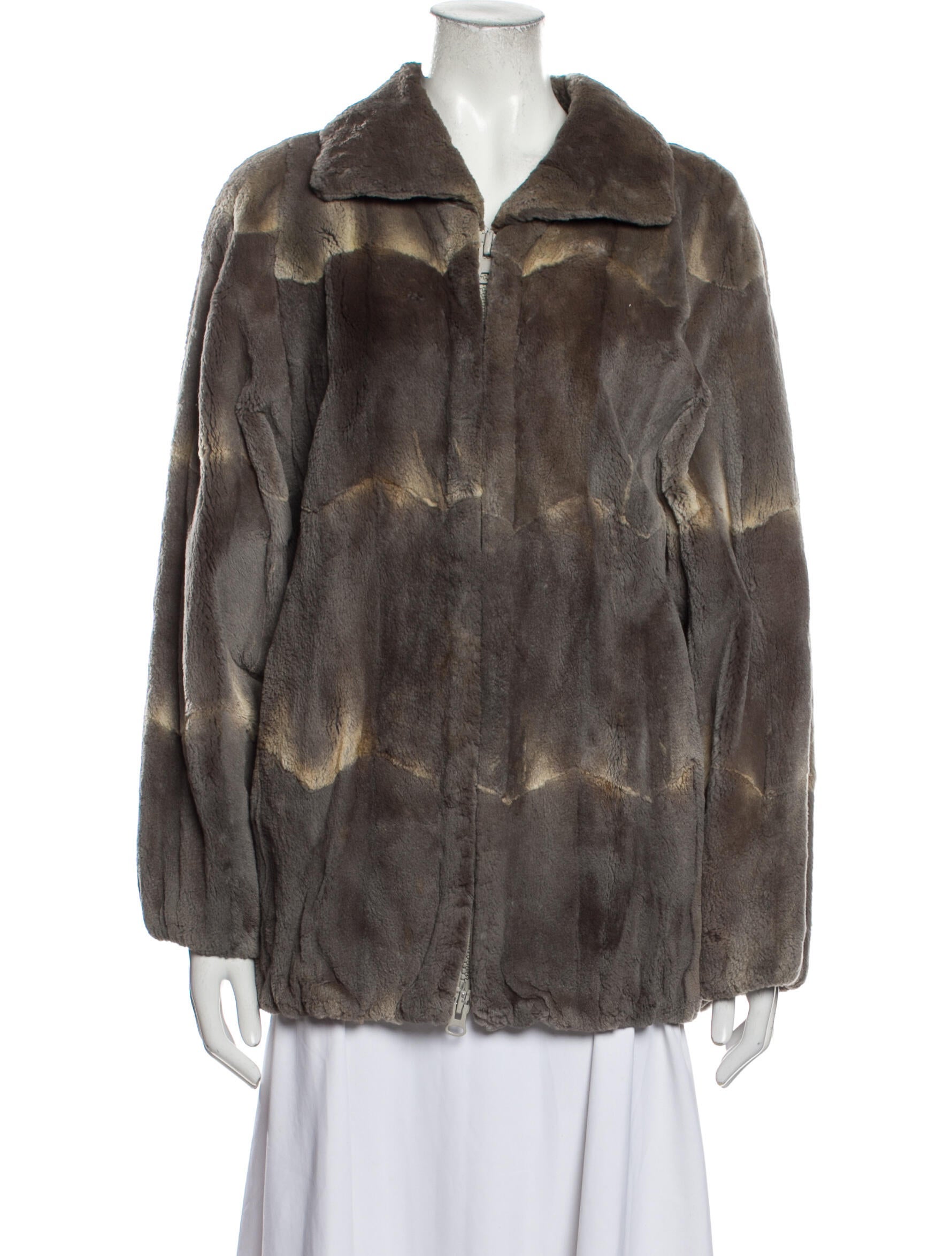 Neiman Marcus Fur Jacket - Grey Jackets, Clothing - NEMRC38445 | The ...
