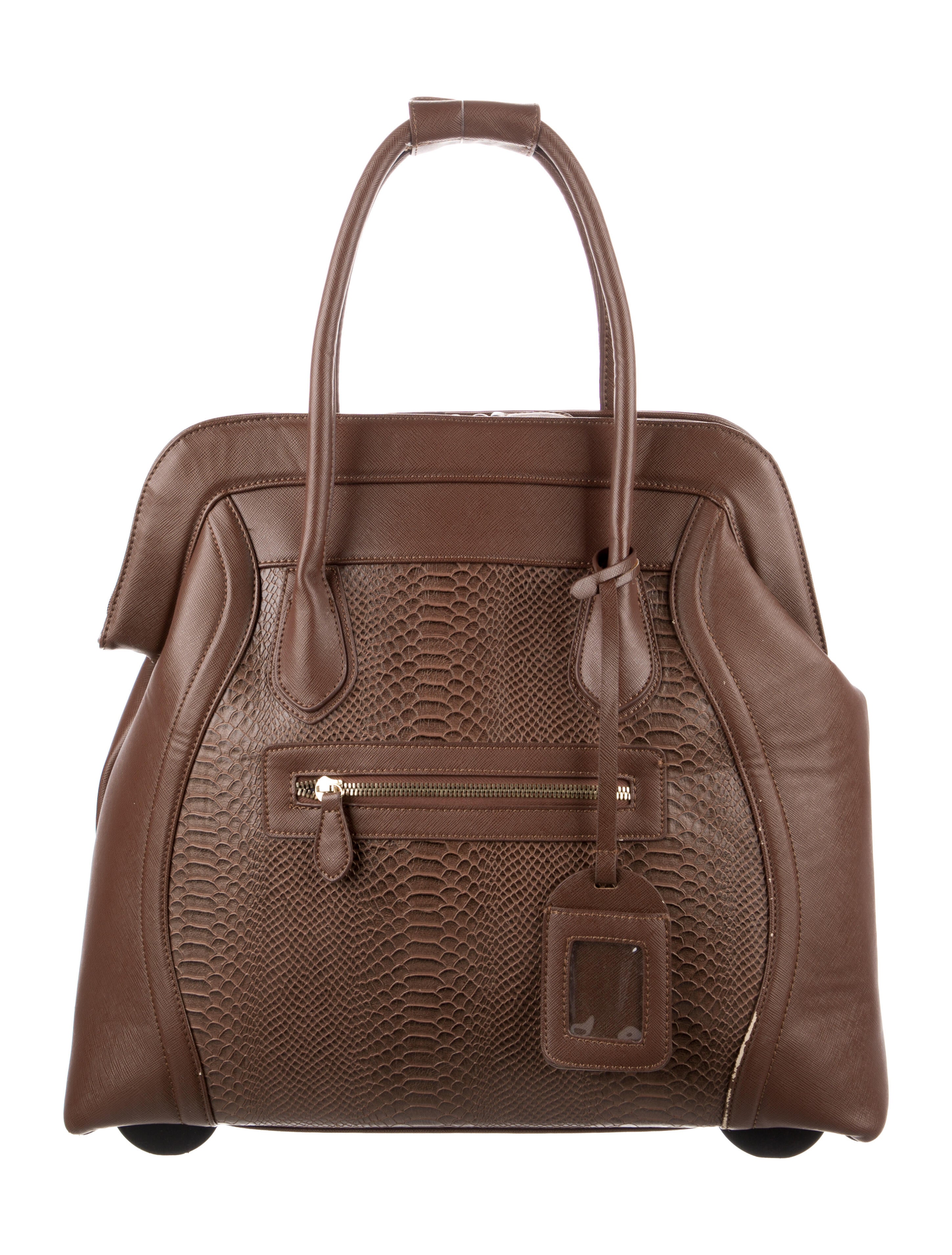 Neiman Marcus Woven Leather Duffle Bag - Brown Luggage and Travel ...