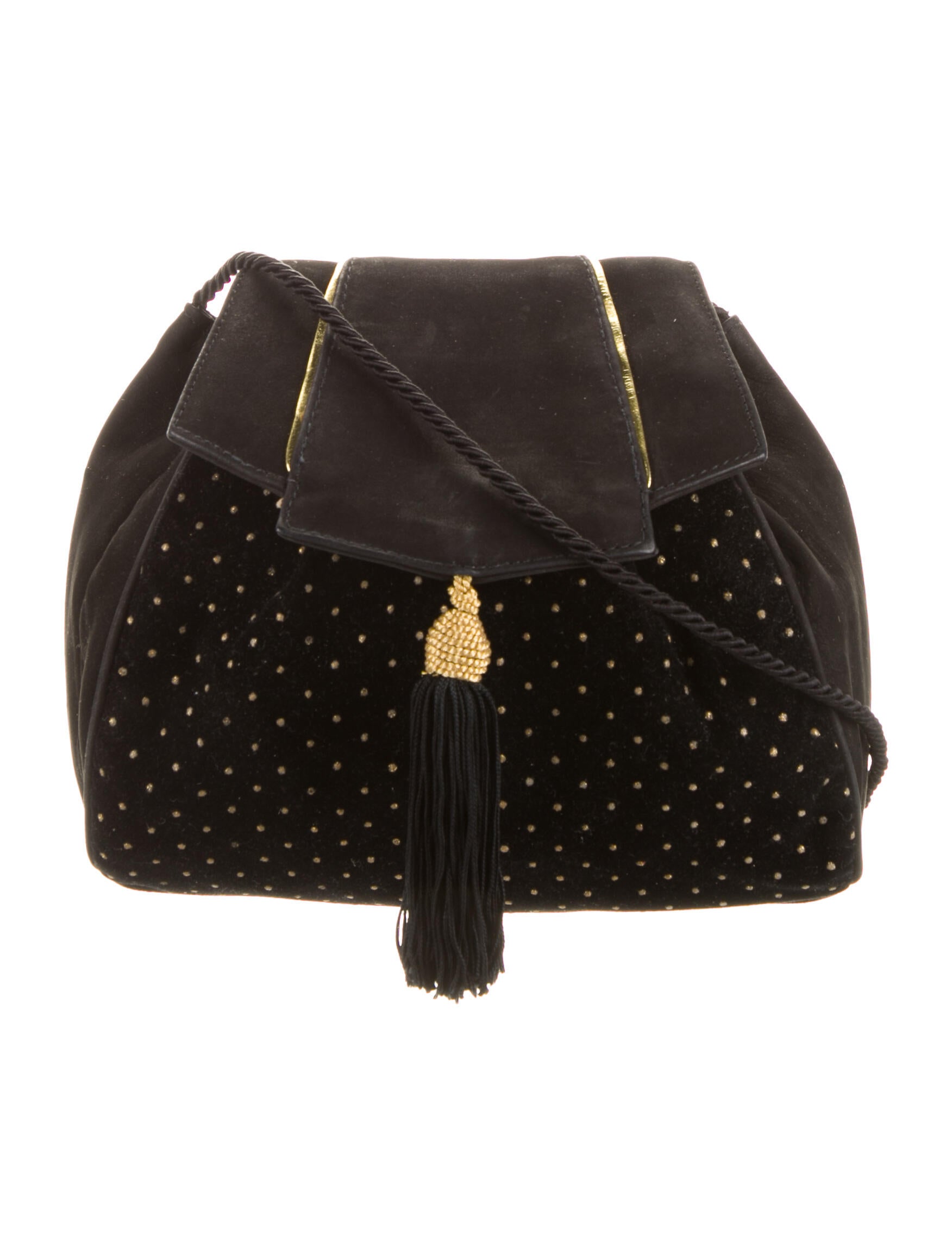 Neiman Marcus Velvet Crossbody Bag - Black Crossbody Bags, Handbags ...