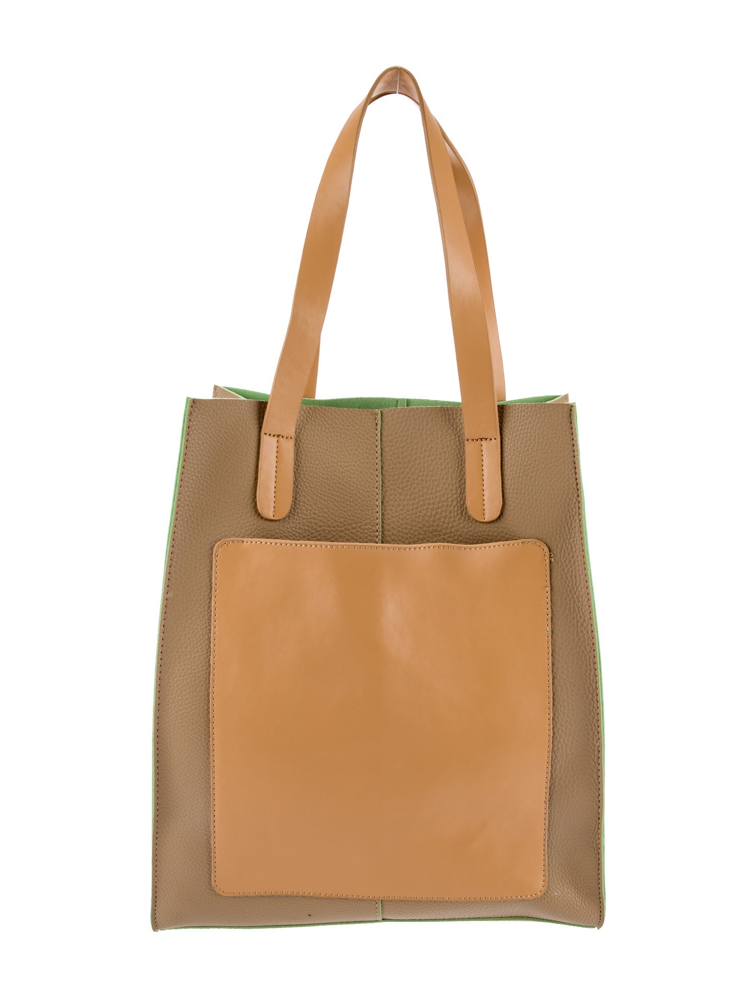Neiman Marcus Leather Tote - Neutrals Totes, Handbags - NEMRC48344 ...