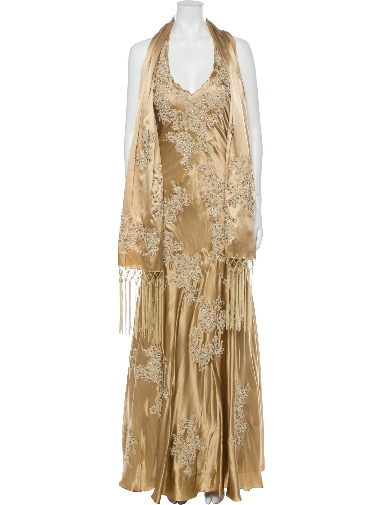 Neiman Marcus Silk Long Dress w/ Tags - Neutrals Dresses, Clothing ...