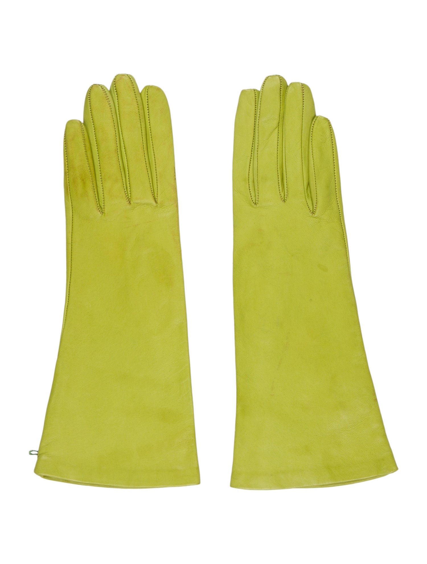 Neiman Marcus Green Leather Gloves - Green Winter Accessories ...