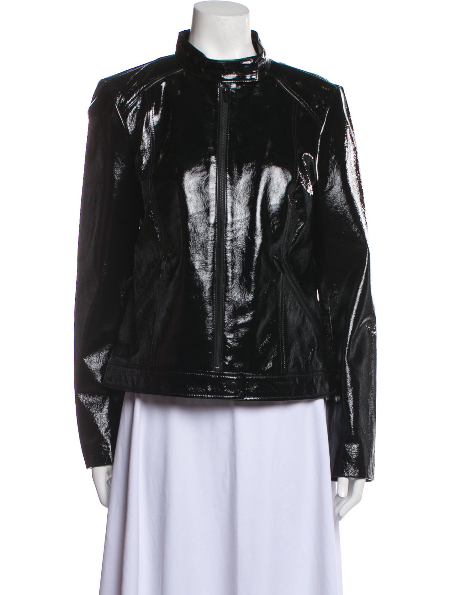Neiman Marcus Leather Biker Jacket - Black Jackets, Clothing ...