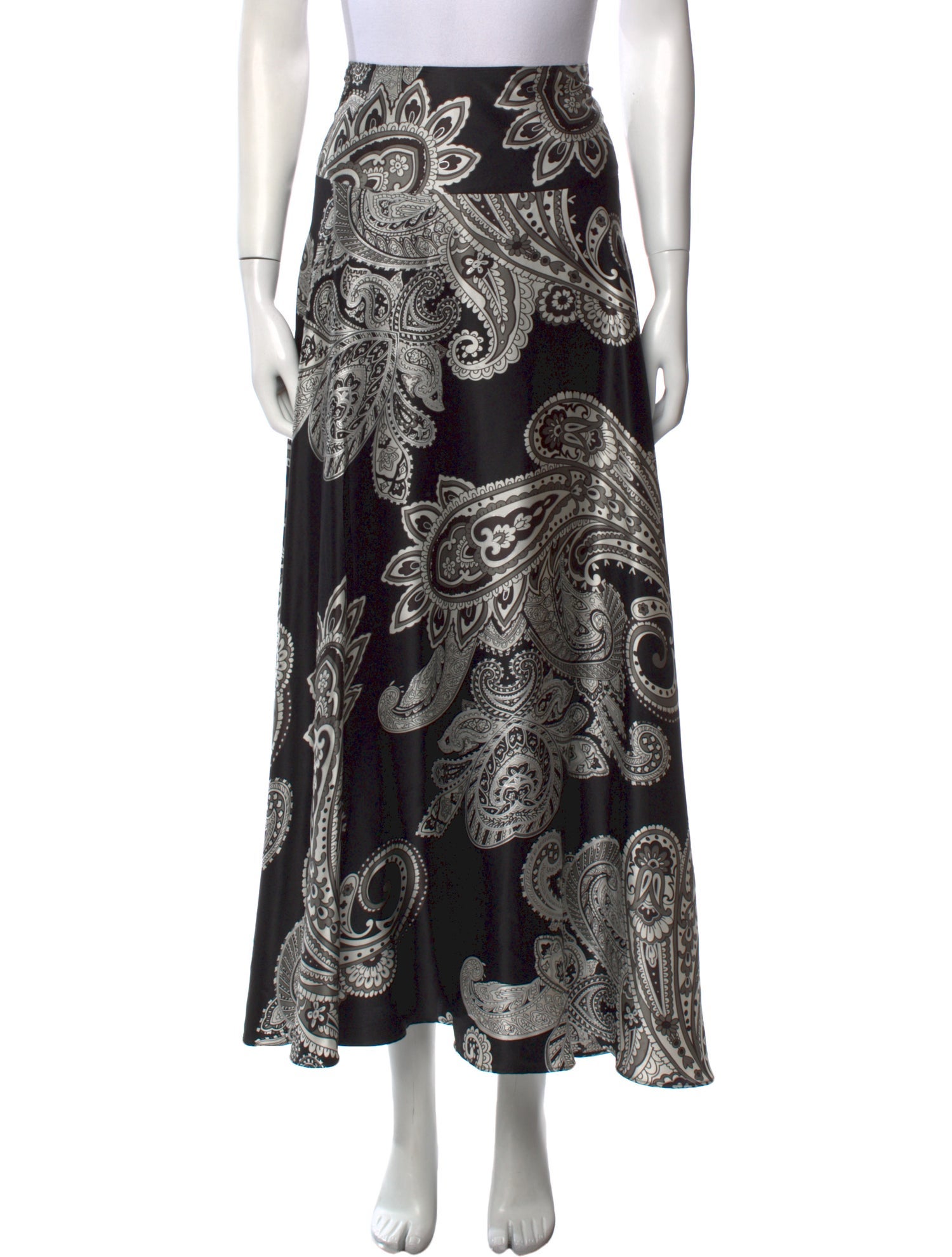 Neiman Marcus Silk Midi Length Skirt - Black Skirts, Clothing ...