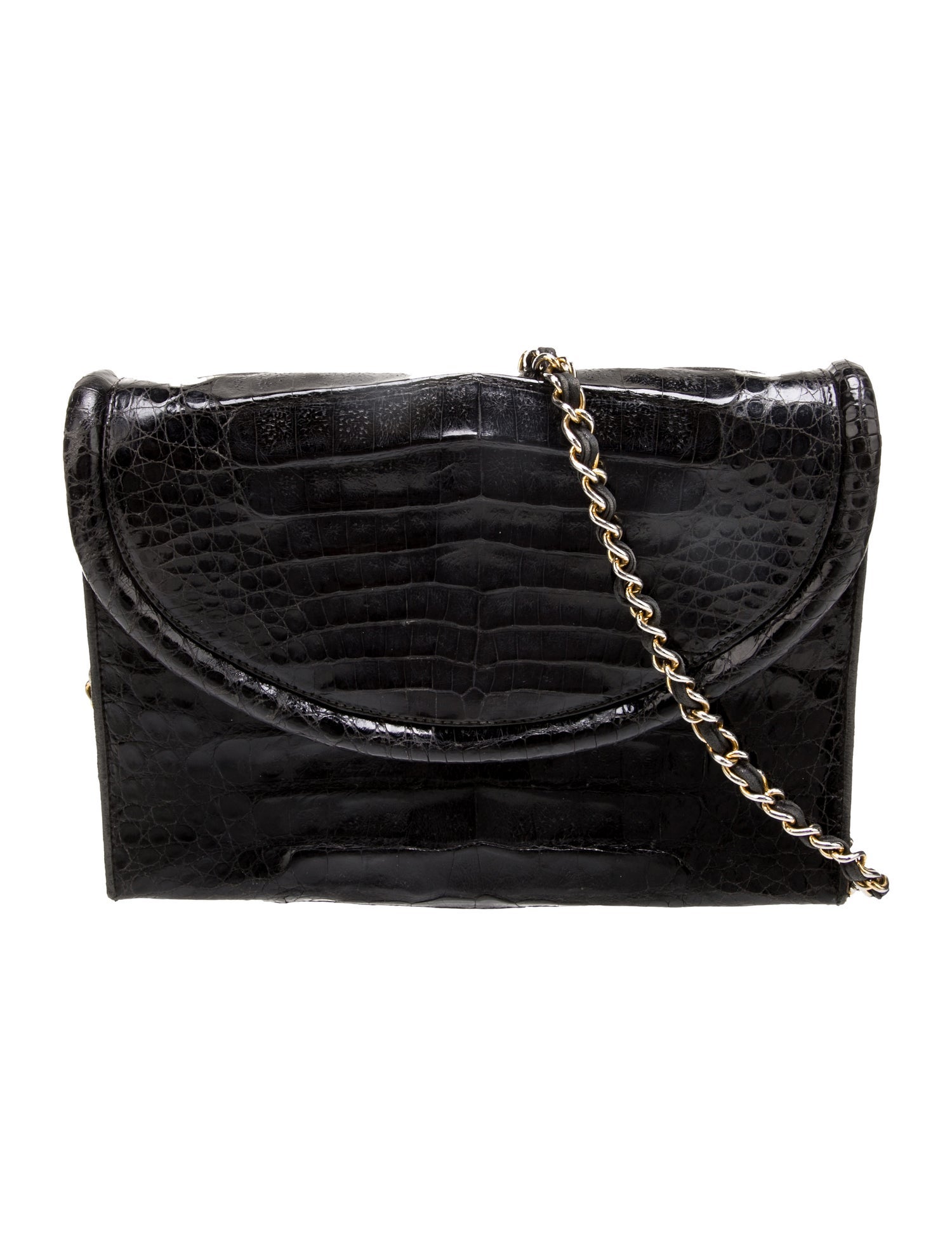 Neiman Marcus Leather Evening Bag - Black Crossbody Bags, Handbags ...