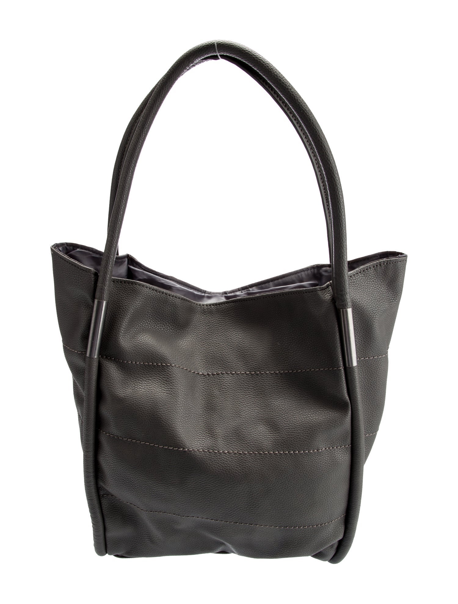 Neiman Marcus Leather Tote - Grey Totes, Handbags - NEMRC59983 | The ...