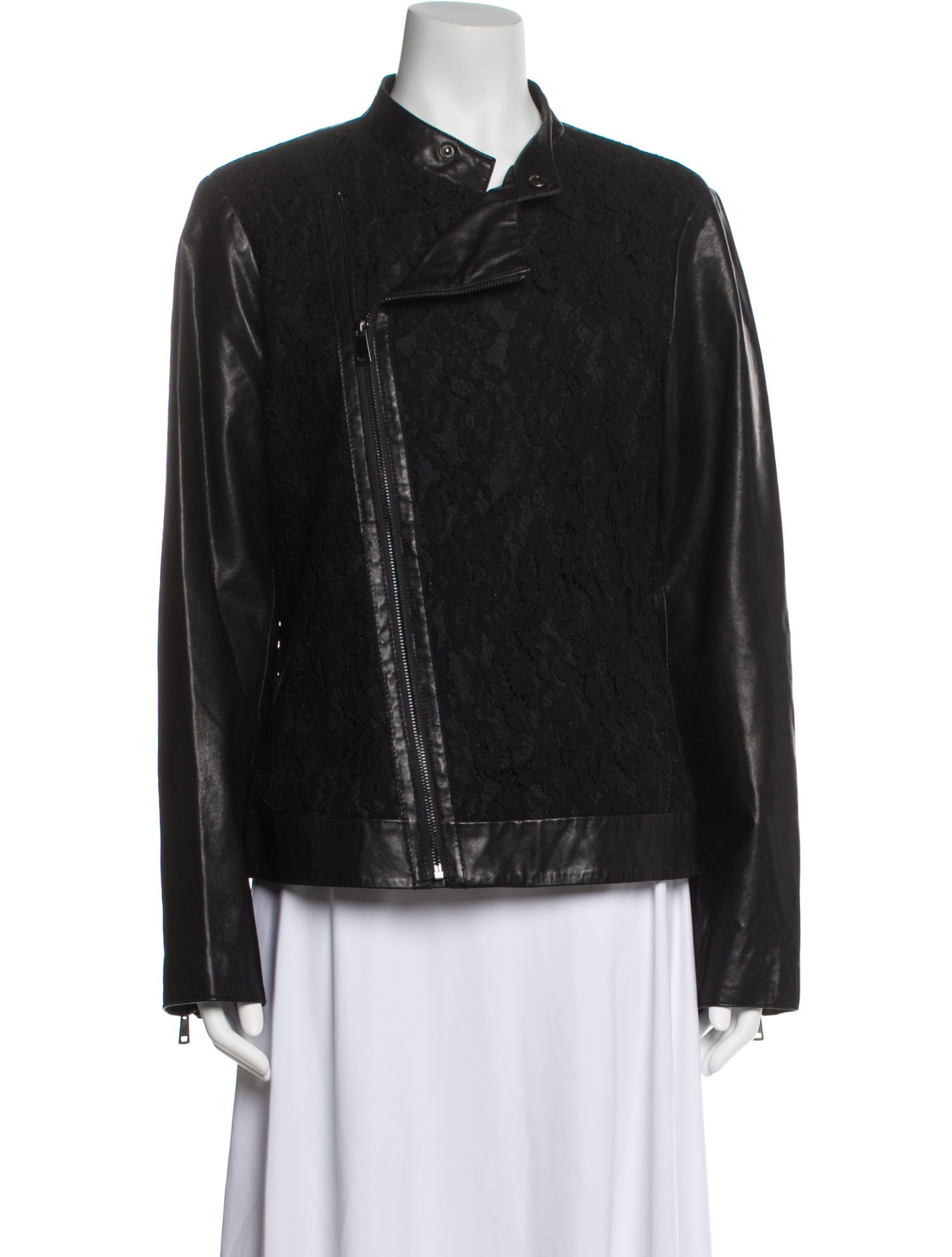 Neiman Marcus Leather Biker Jacket - Black Jackets, Clothing ...