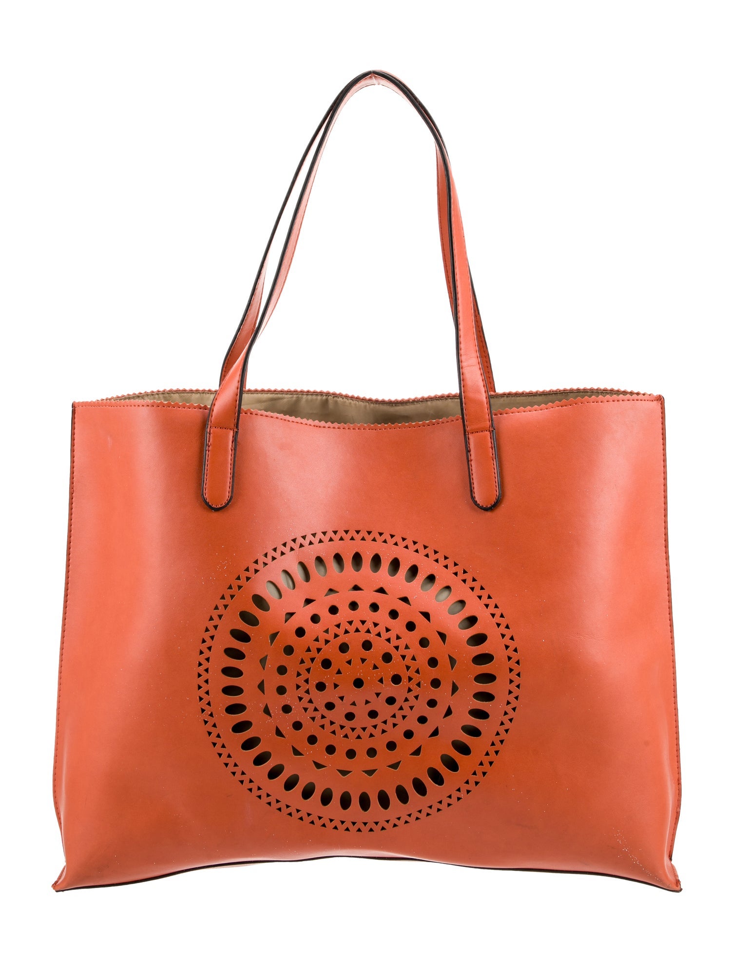 Neiman Marcus Leather Tote - Orange Totes, Handbags - NEMRC68153 | The ...